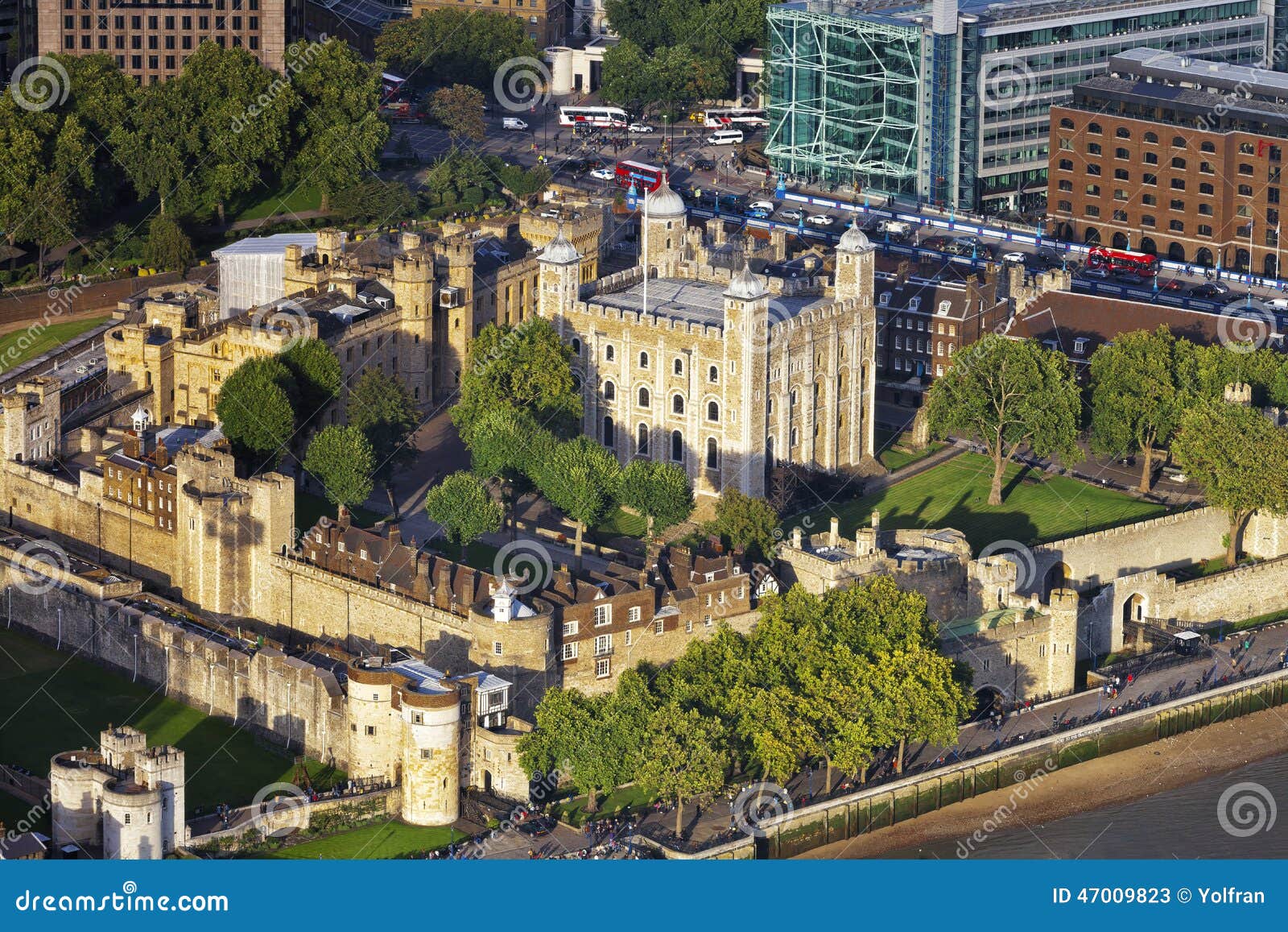 Aerial View of Tower of London Stock Image - Image of architecture ...