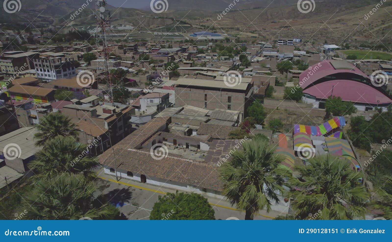 Aerial View of the Town of Caraz, Ancash. Stock Video - Video of ...