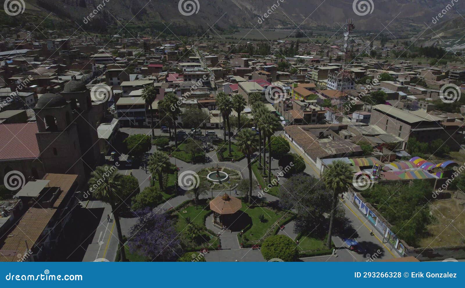 Aerial View of the Town of Caraz, Ancash. Stock Footage - Video of ...