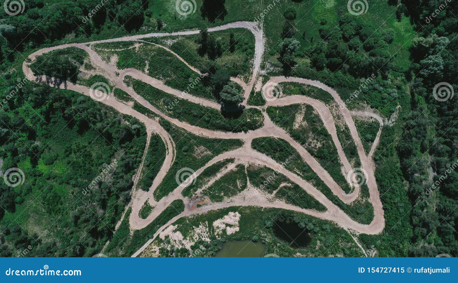 Aerial view of a track stock image. Image of scenic - 154727415