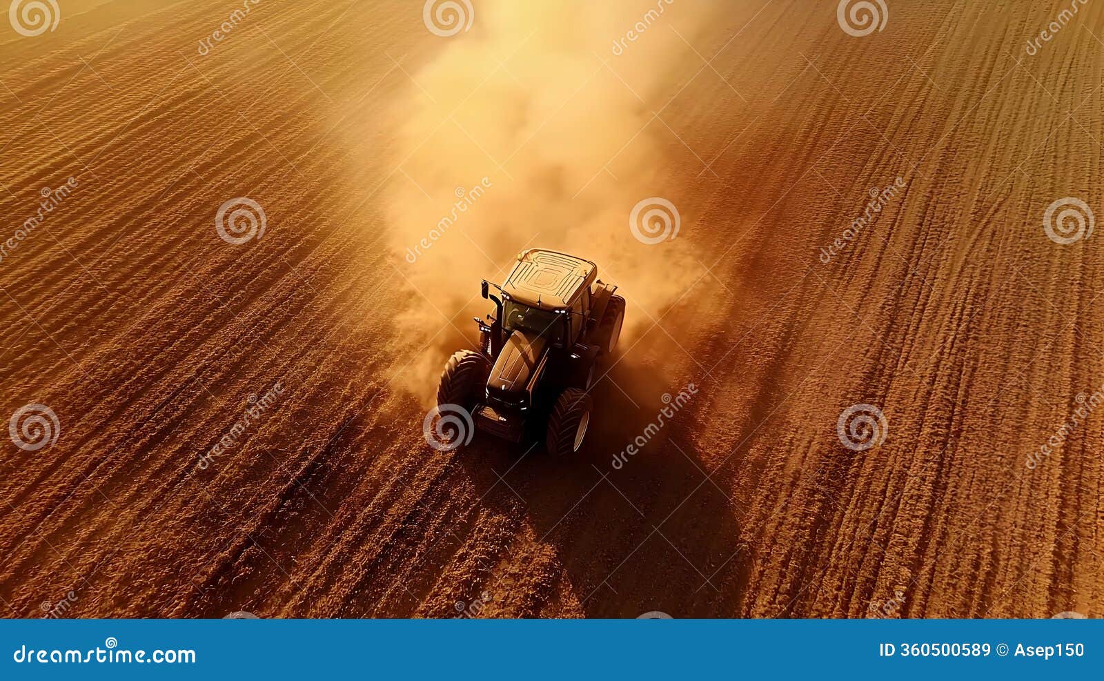 View From Tractor Cab On Field. Harvester Machine Inside Cabin, Control ...