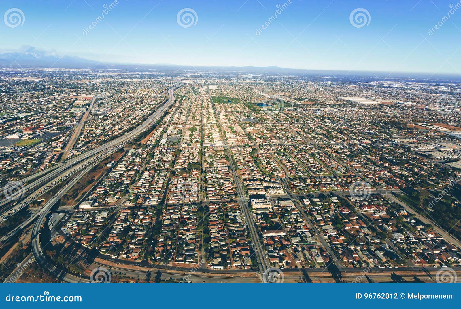 Aerial View of Traffic on a Highway in LA Stock Photo - Image of cars ...