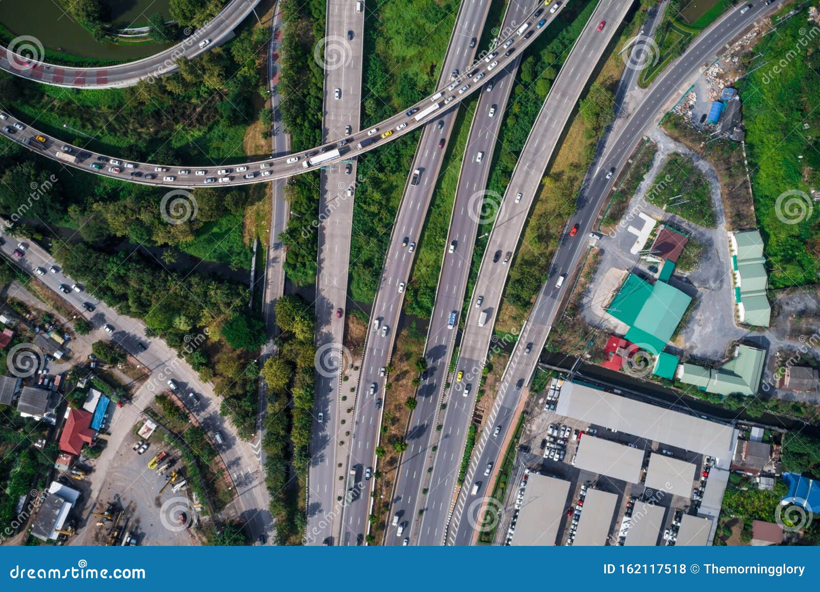 Aerial View of Traffic Intersection City Road Look Down Editorial Stock ...