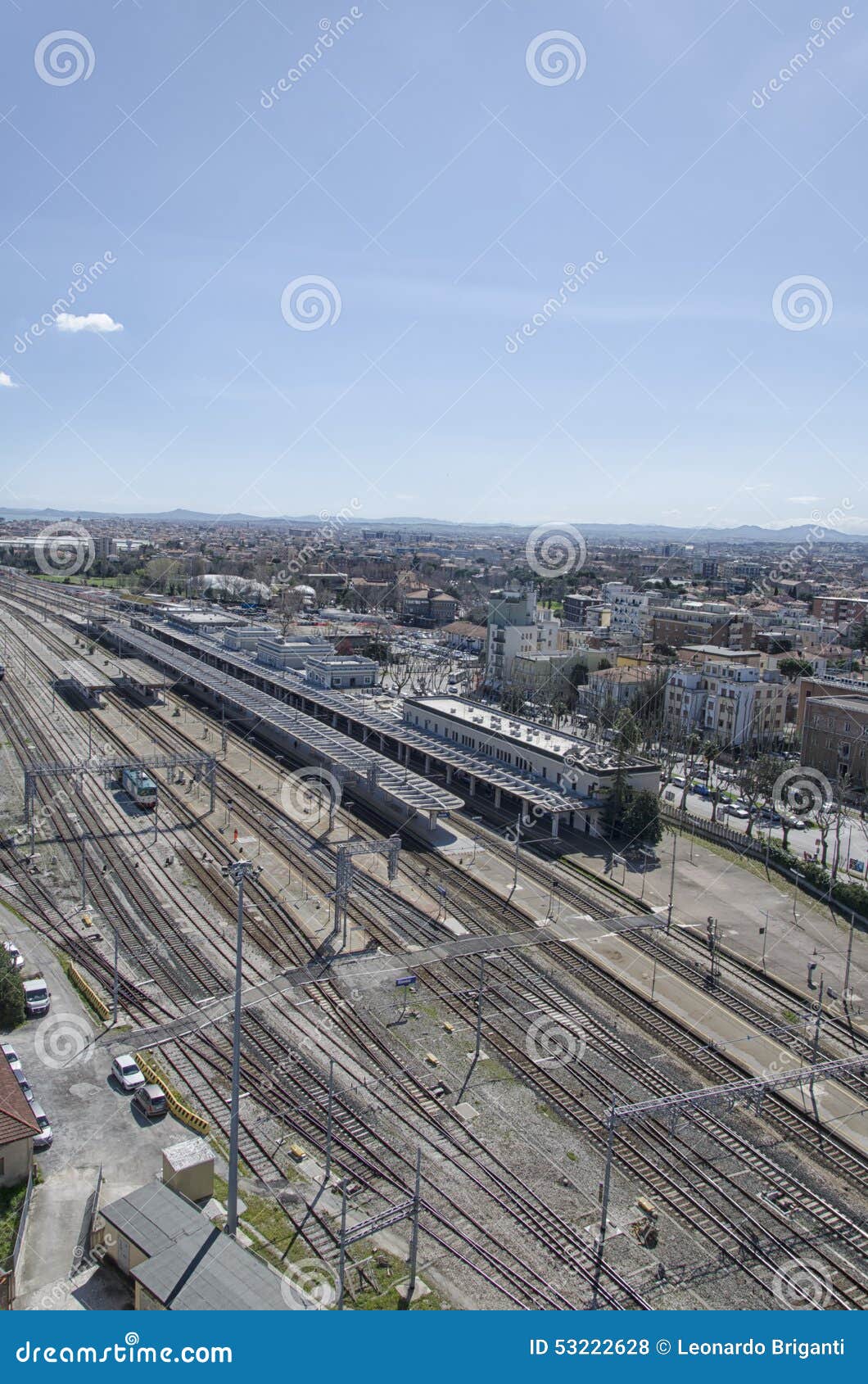 Aerial View of the Train Station Stock Photo - Image of rails, industry ...