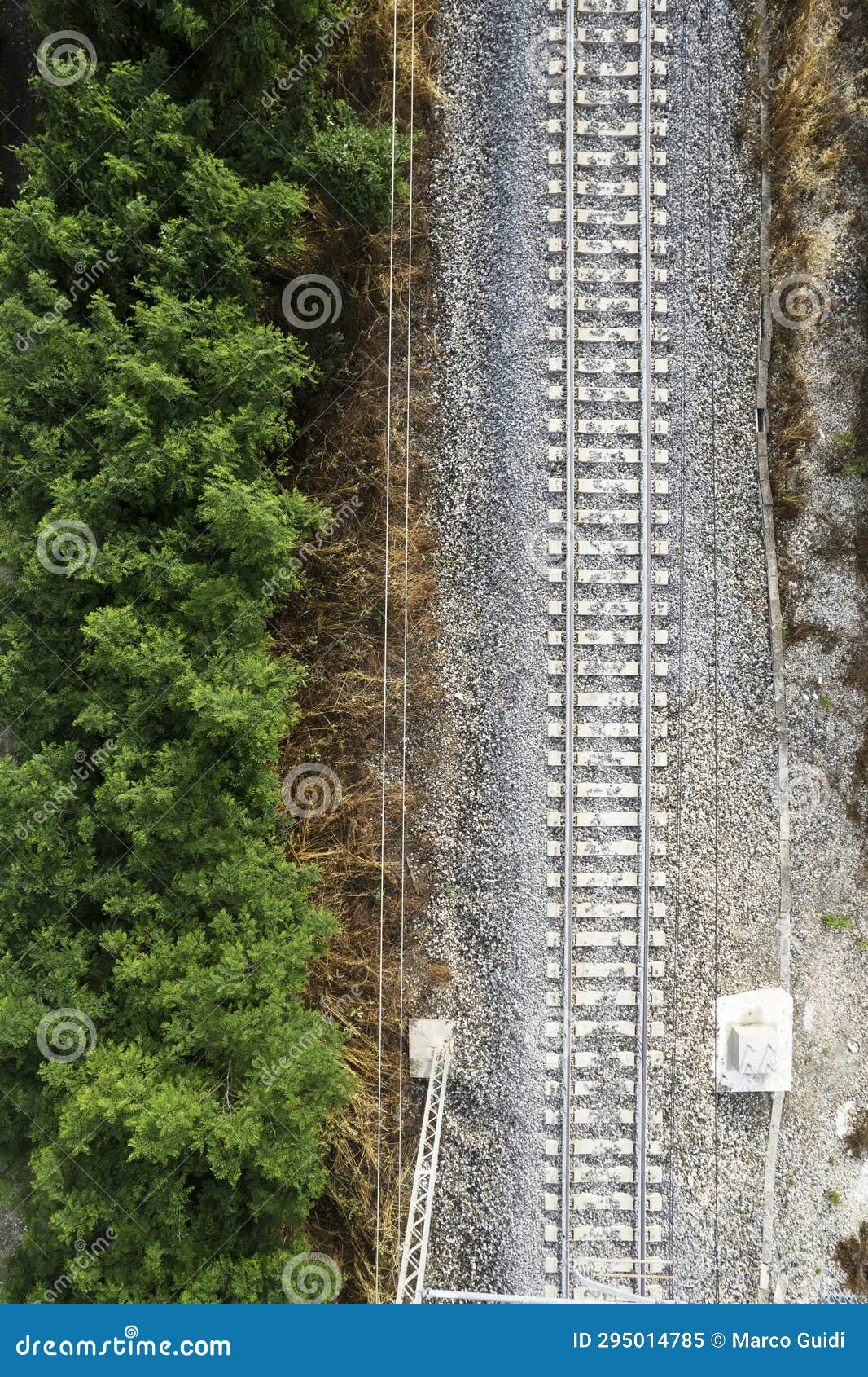 Aerial View of Train Track Layout Stock Image - Image of gravel, travel ...