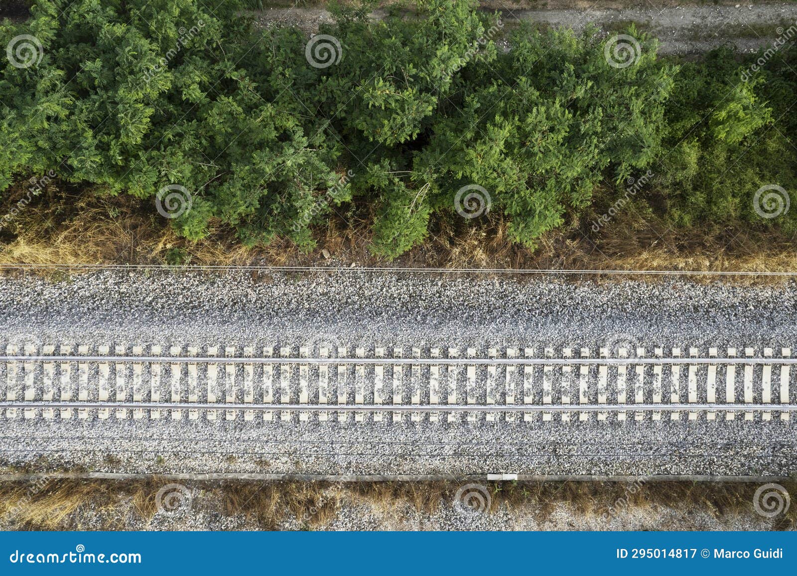 Aerial View of Train Track Layout Stock Image - Image of view ...