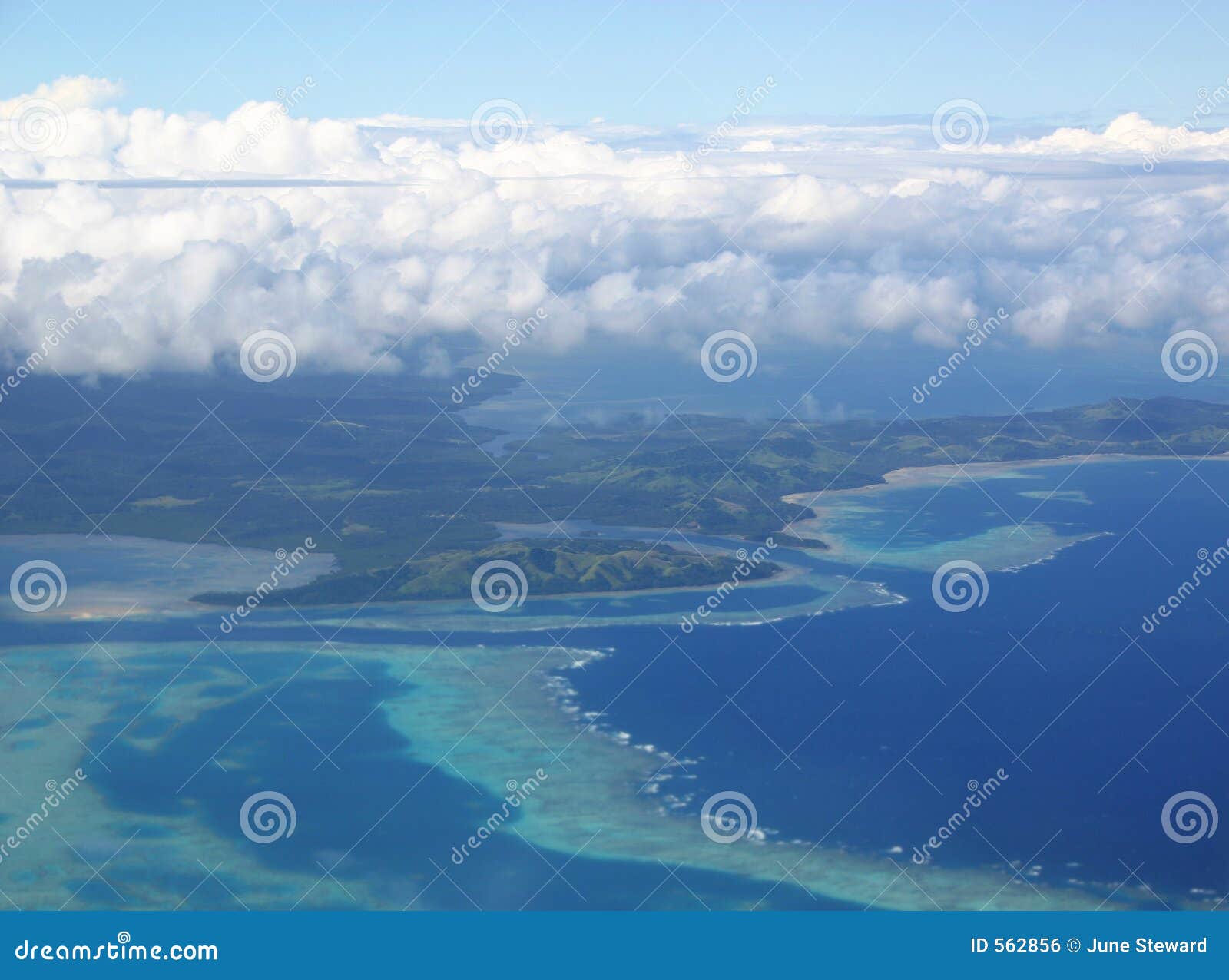 Aerial View Tropical Islands Stock Photo - Image of waves, clouds: 562856