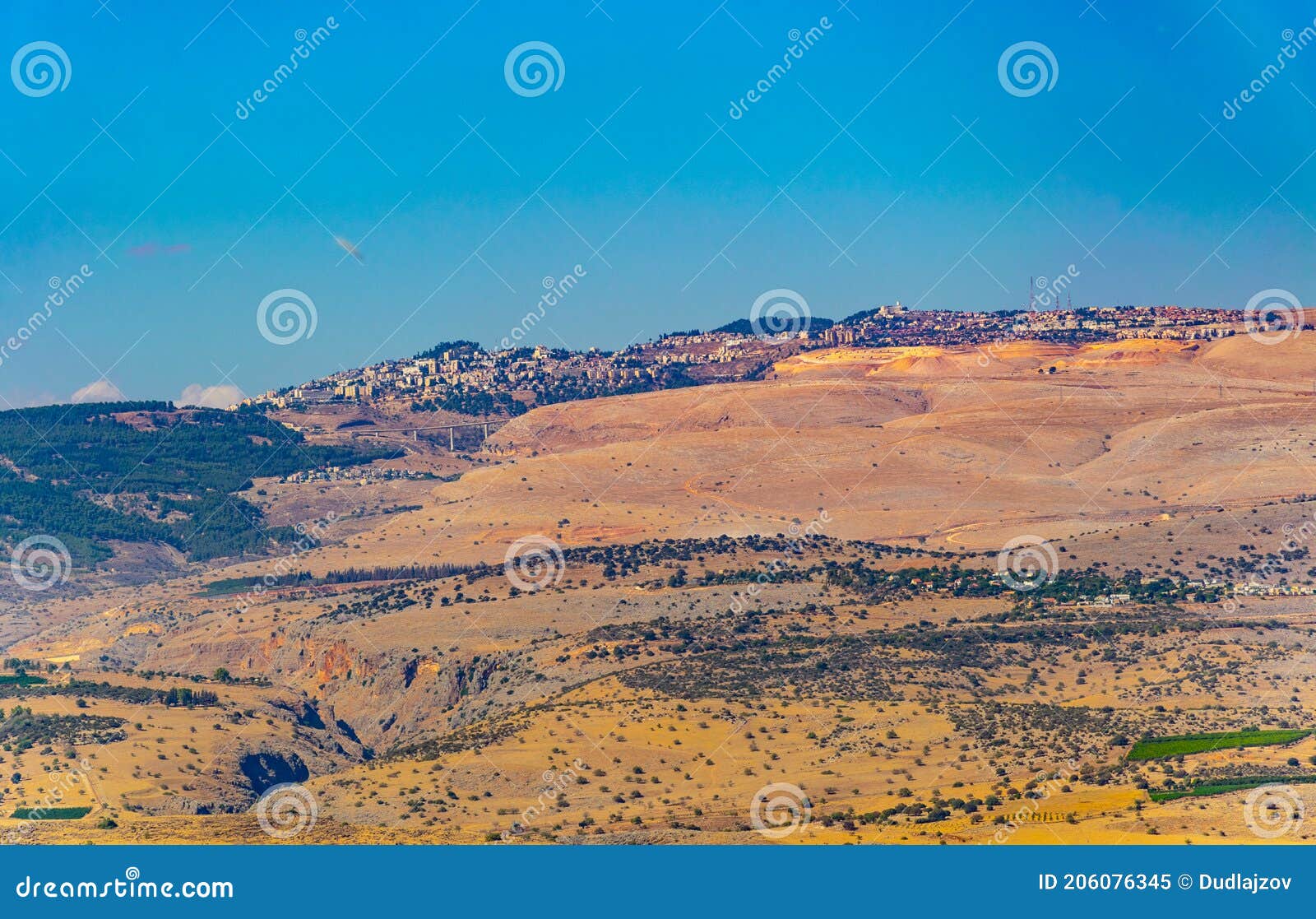 Aerial View of Tsfat from Mount Arbel in Israel Stock Image - Image of ...