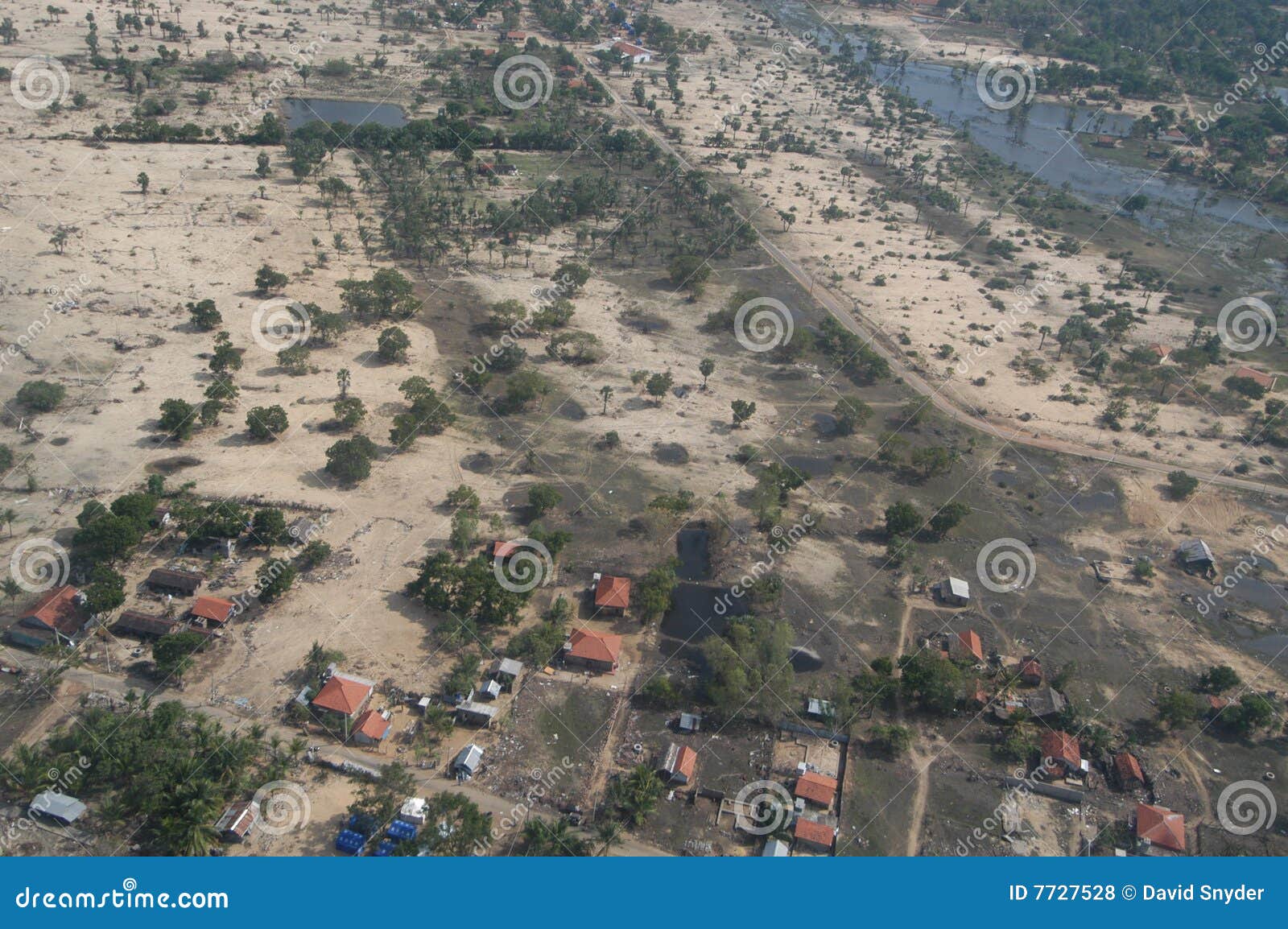 Aerial View Of Tsunami Damage Editorial Stock Photo - Image: 7727528