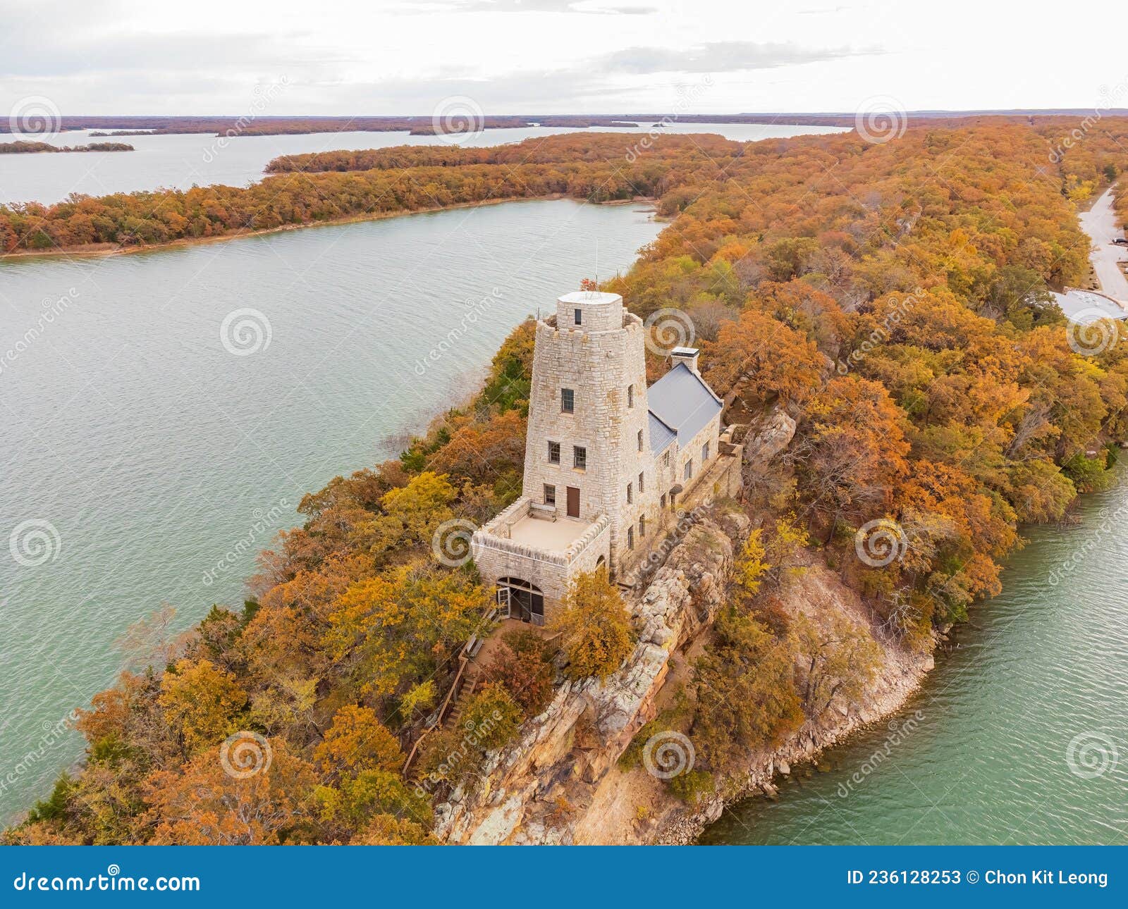 Aerial View of the Tucker Tower of Lake Murray State Park Stock Image ...
