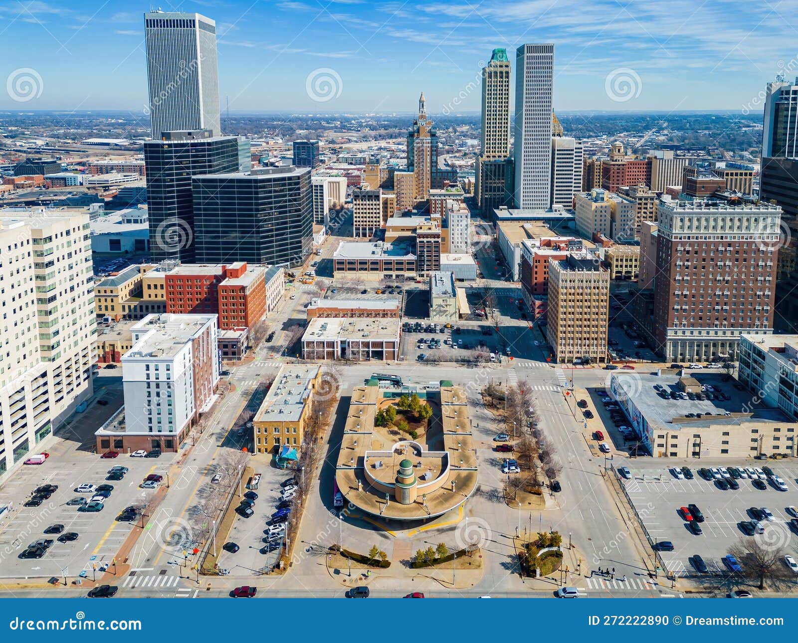 Aerial View of the Tulsa Cityscape Editorial Image - Image of states ...