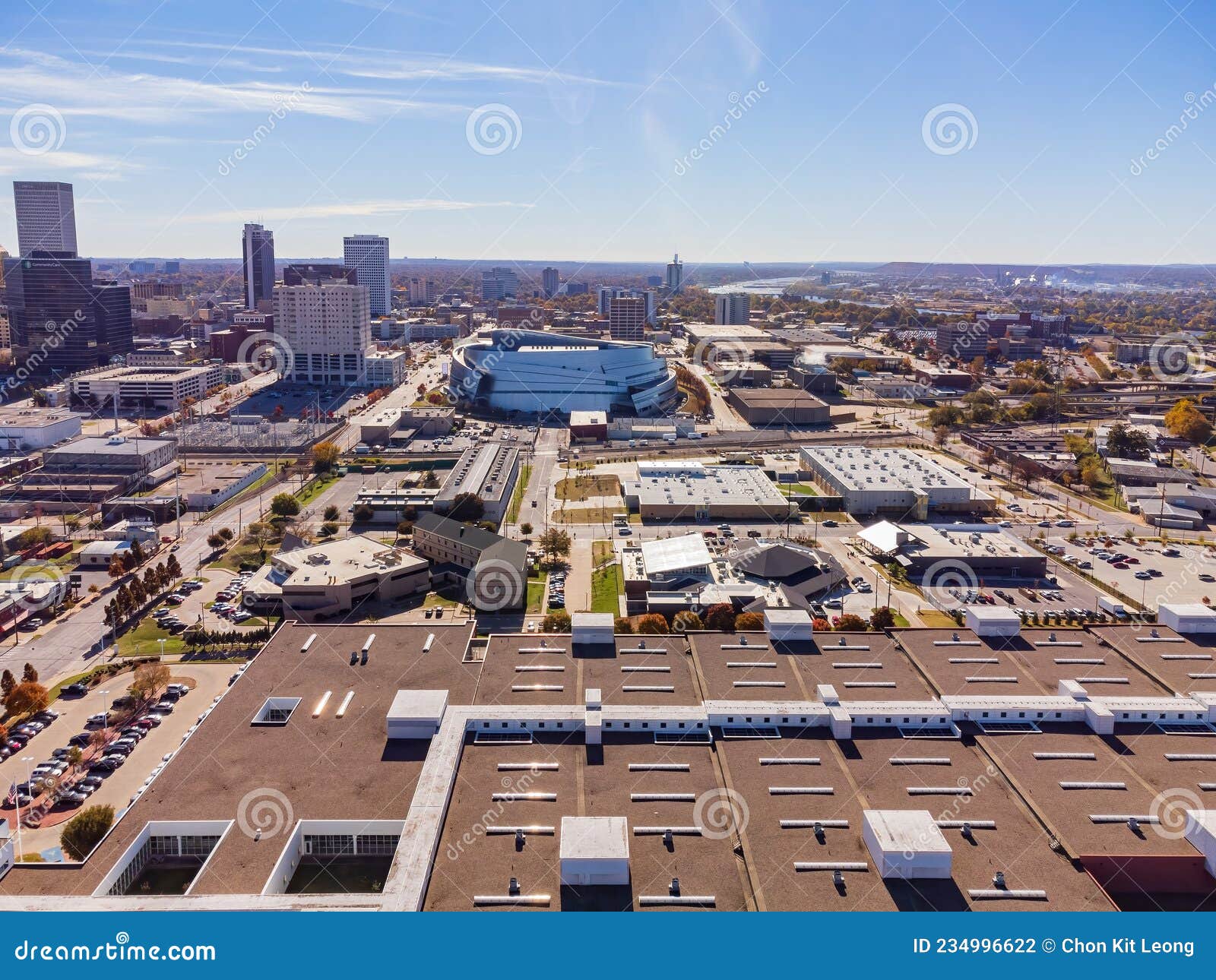 Aerial View of the Tulsa Downtown Stock Photo - Image of daytime ...