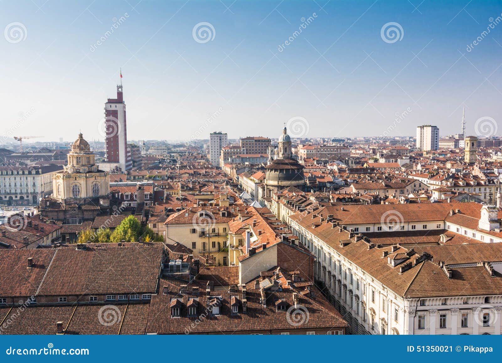 Aerial View of Turin, Italy Stock Image - Image of square, building ...