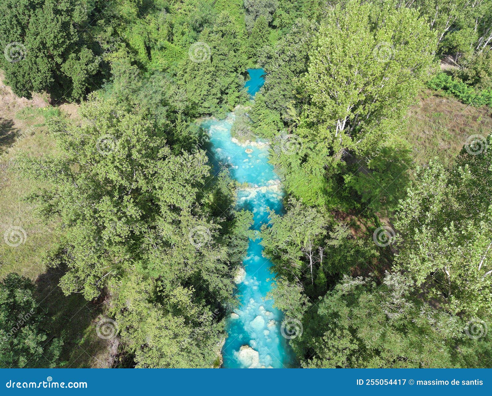 Aerial View of the Tuscan Elsa River Stock Image - Image of water ...
