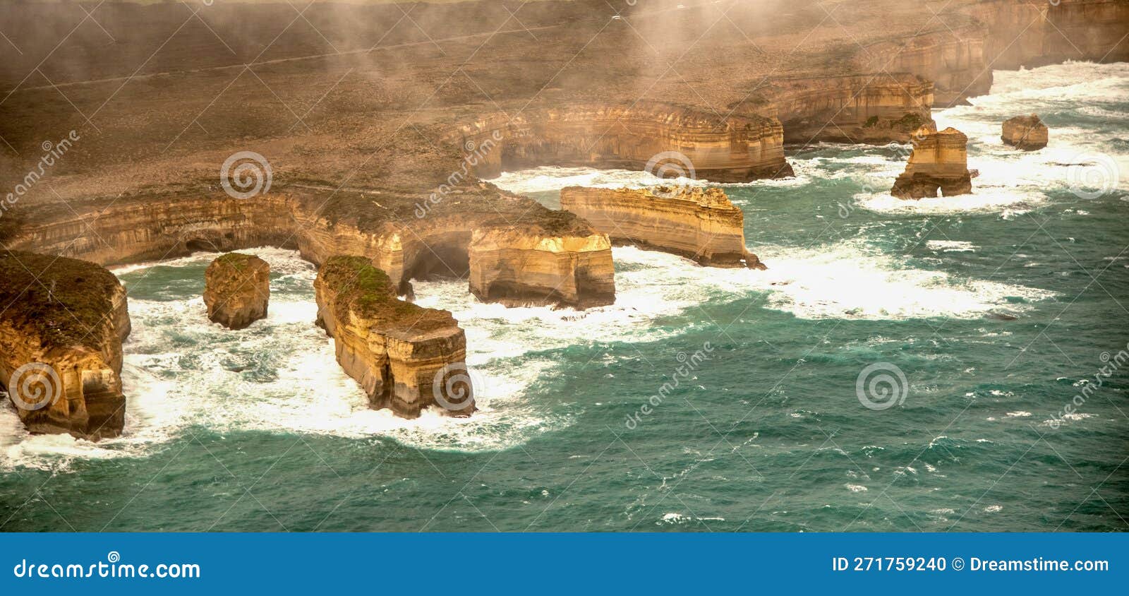 Aerial View of the Twelve Apostles Limestone Stacks, Australia Stock ...