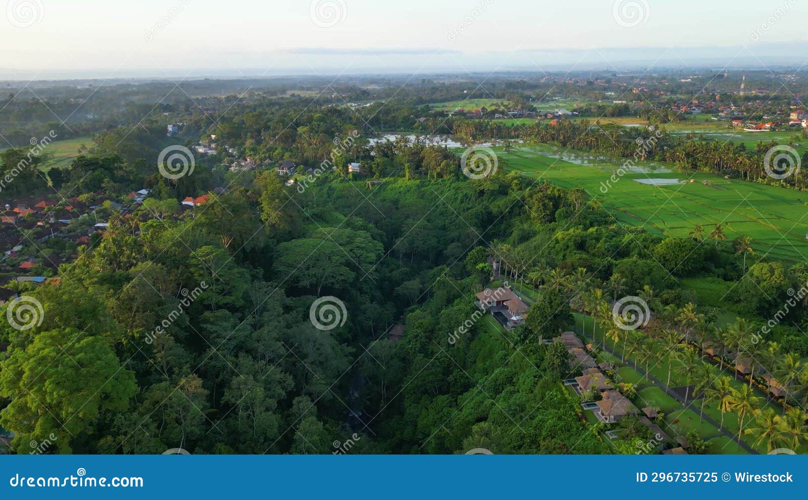 Aerial View of Ubud in Bali, Indonesia. Stock Video - Video of ...