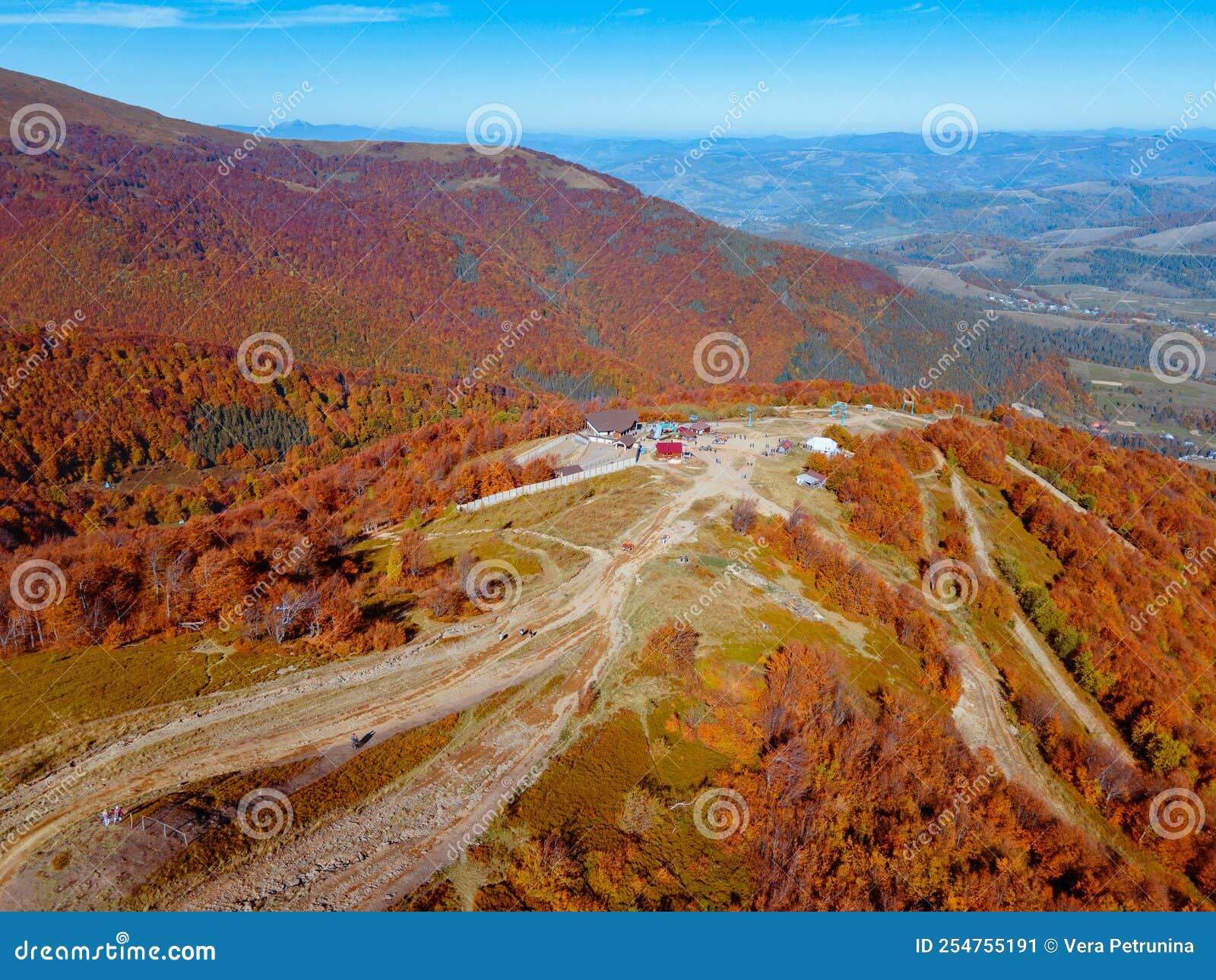Aerial View of Ukraine Carpathian Mountains Stock Image - Image of ...