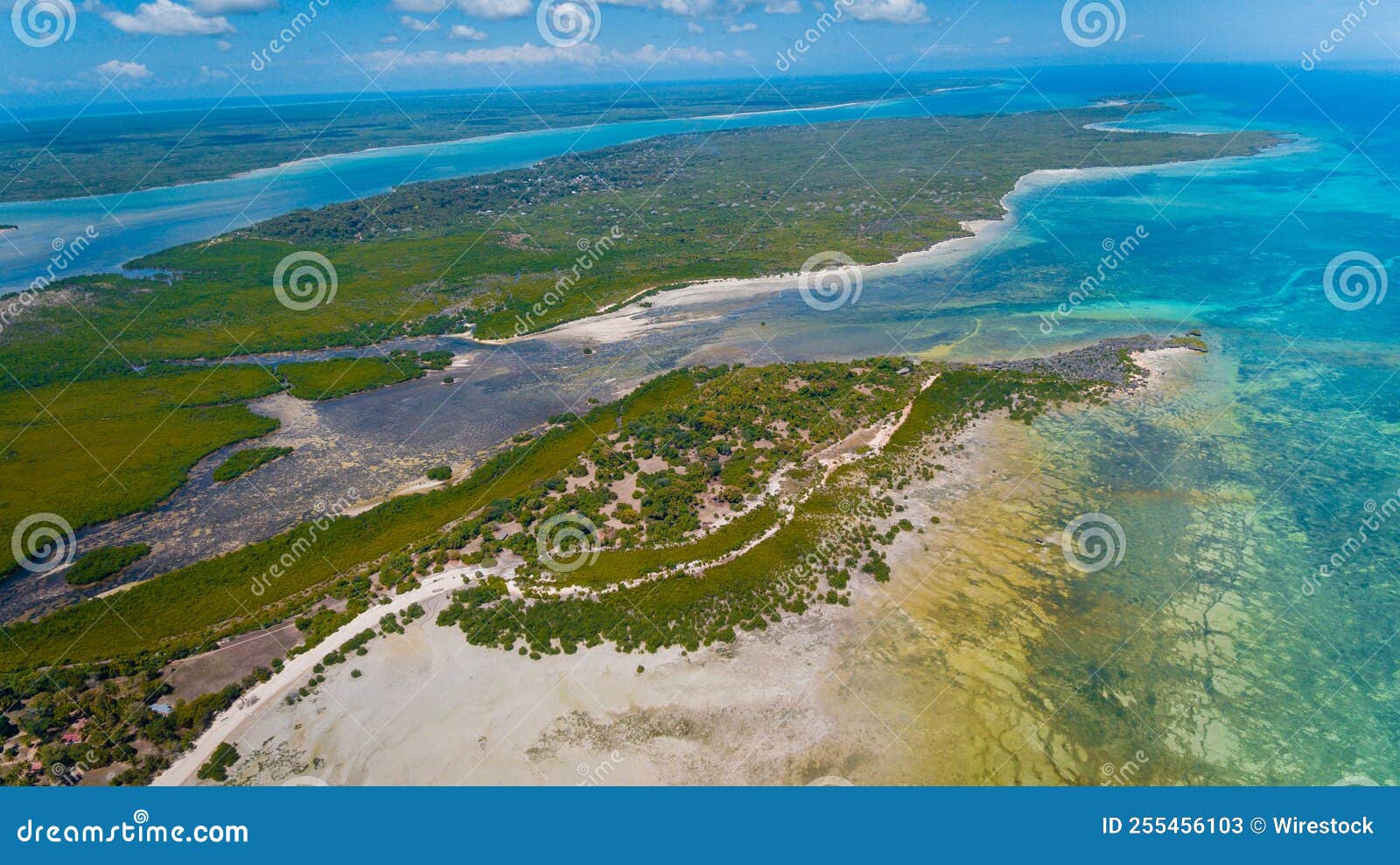Aerial View of the Unguja Ukuu, Zanzibar Stock Image - Image of summer ...