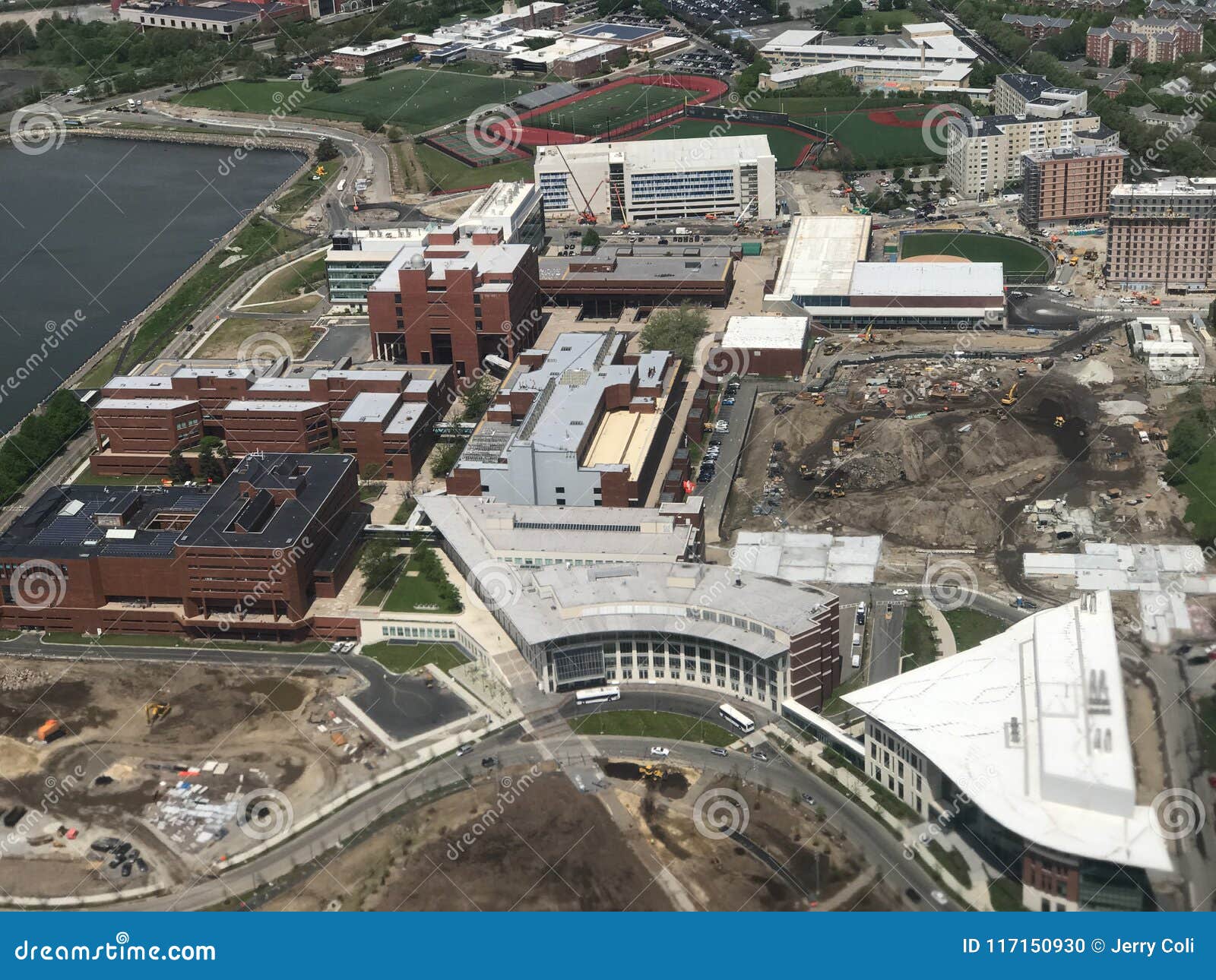 University Drive and UMass Boston Campus Stock Photo - Image of umass ...
