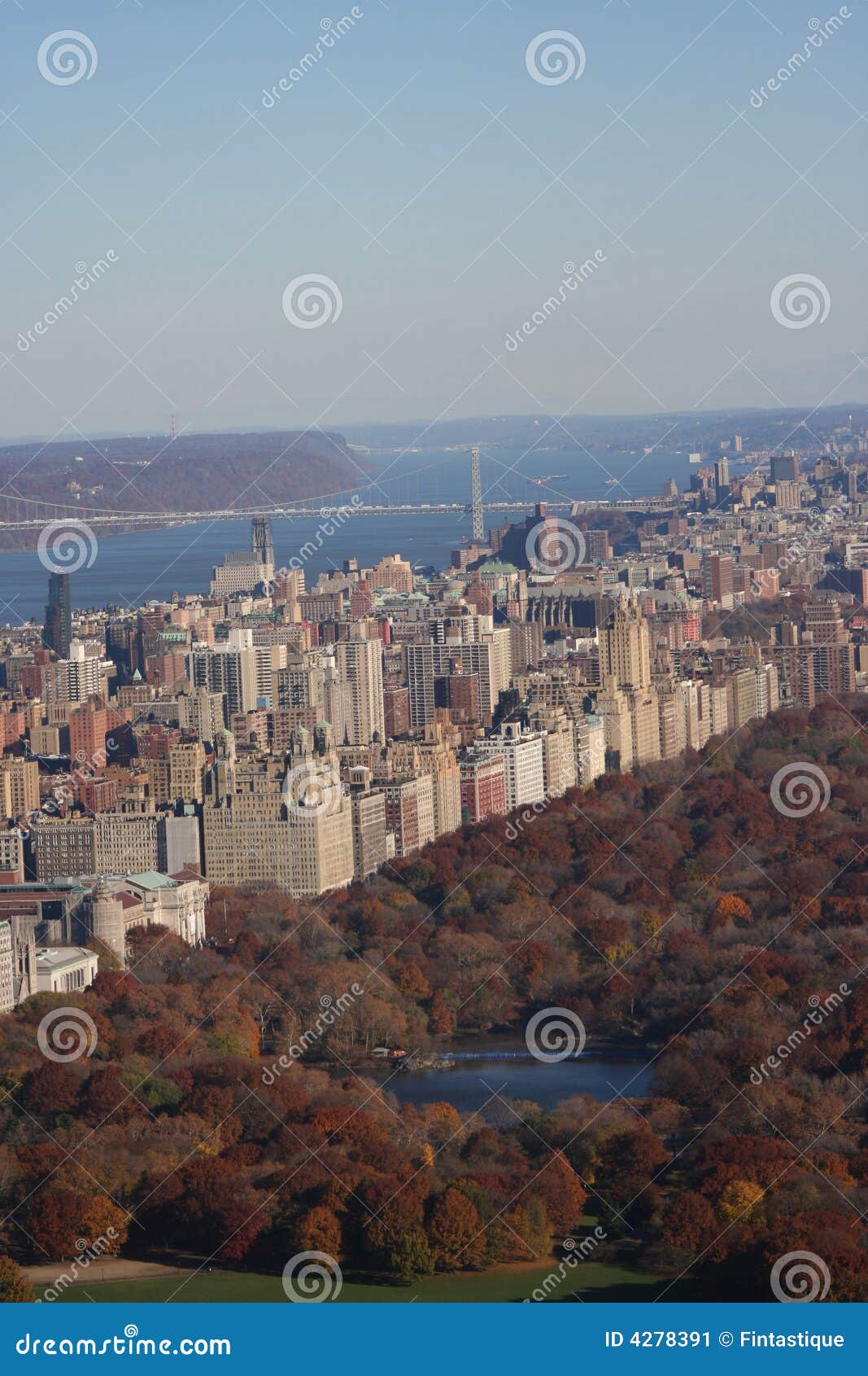 Aerial View of Upper West Side Stock Image - Image of washington ...