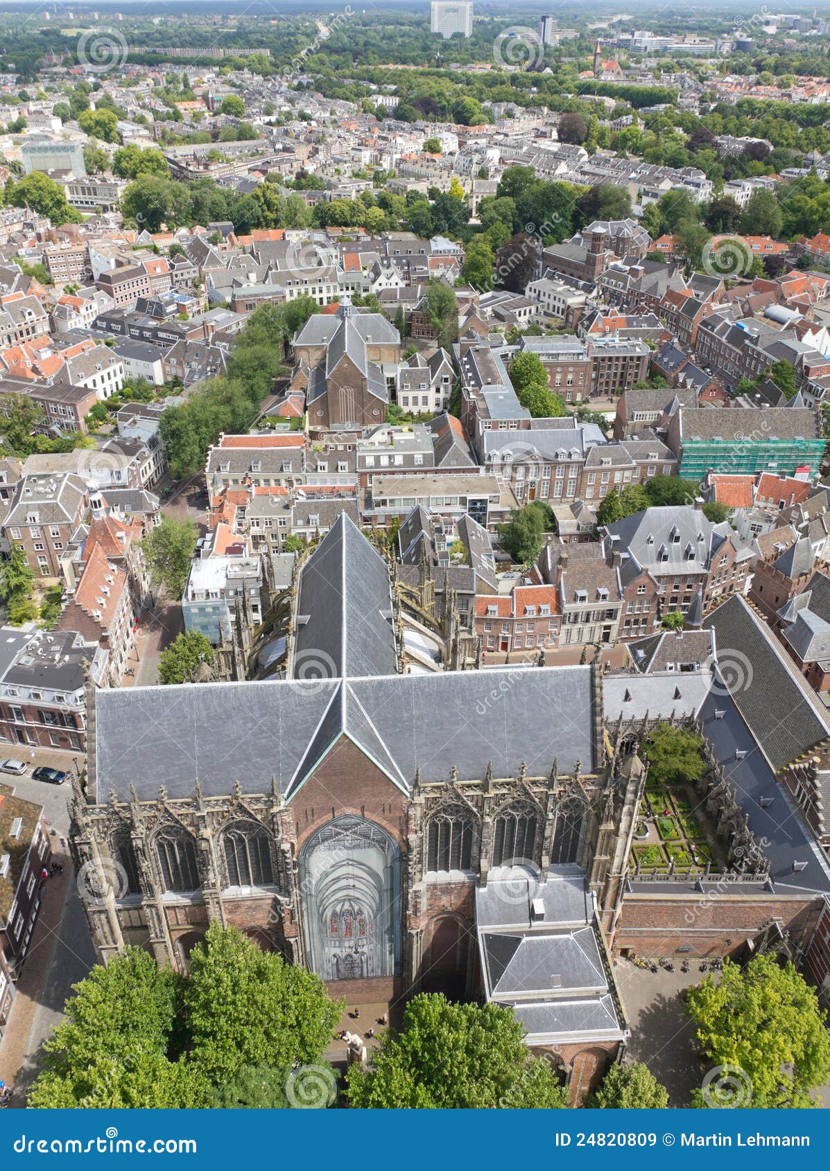 Aerial View of Utrecht, Netherlands Stock Image - Image of gracht ...