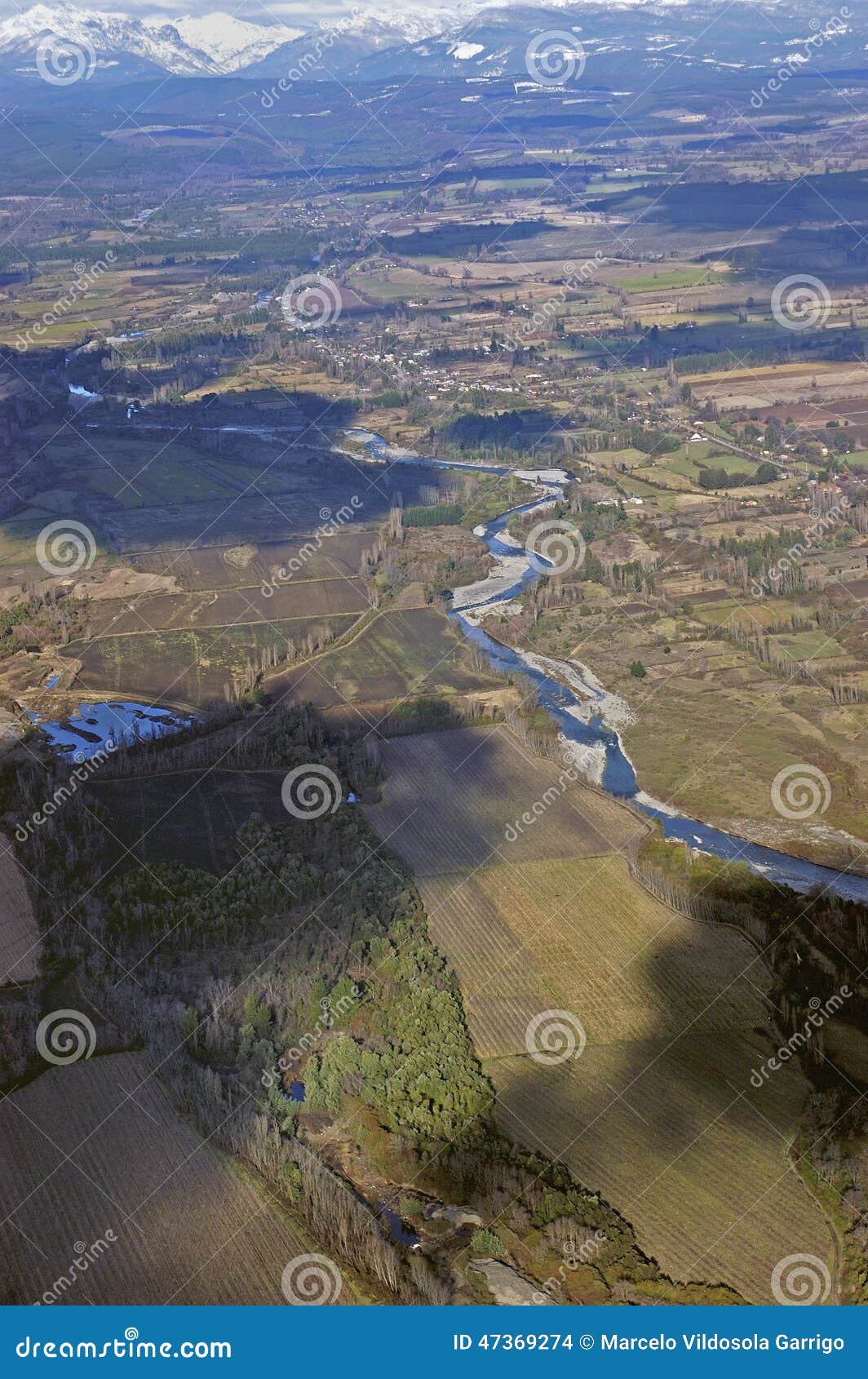 Aerial view of the valley stock photo. Image of meadow - 47369274