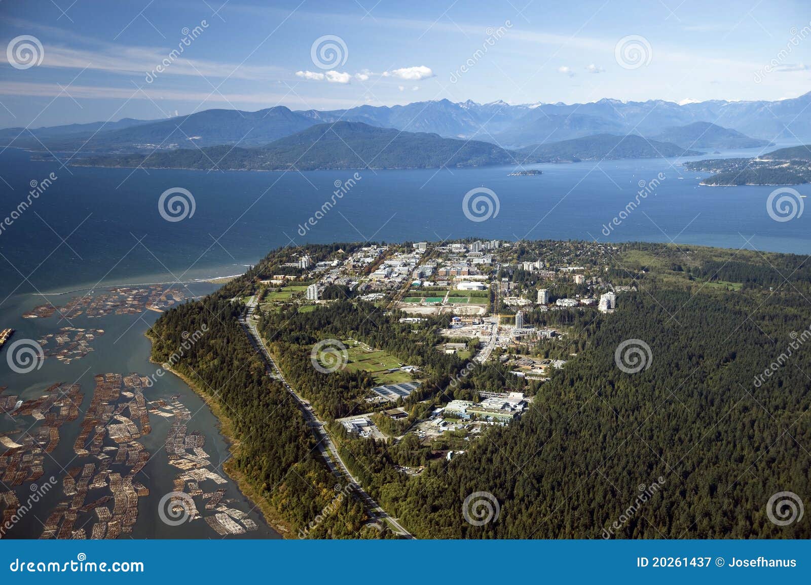 Aerial View of Vancouver, UBC and Sea Stock Image - Image of ...