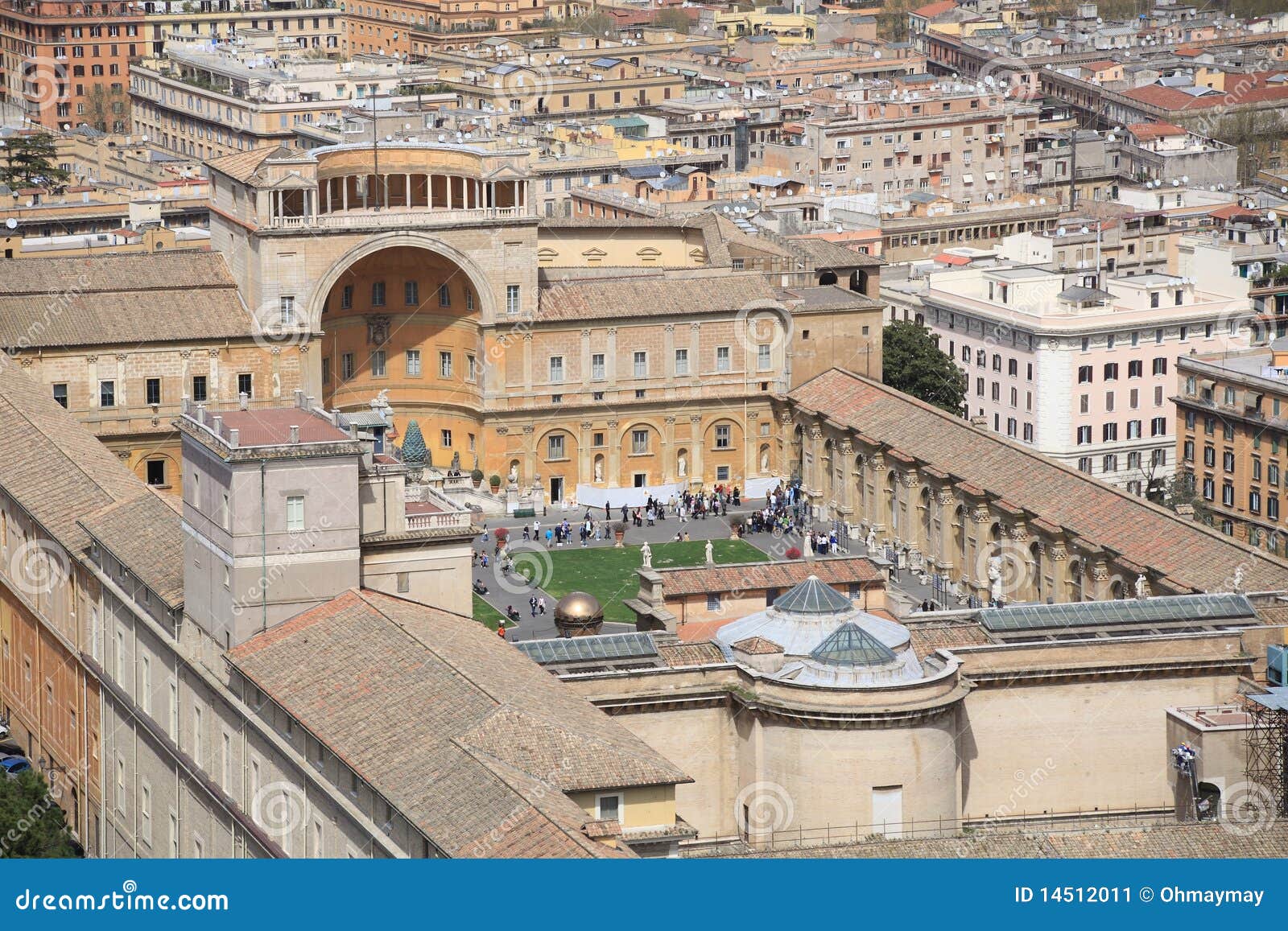 Aerial View of Vatican Museum and Courtyard Editorial Photo - Image of ...