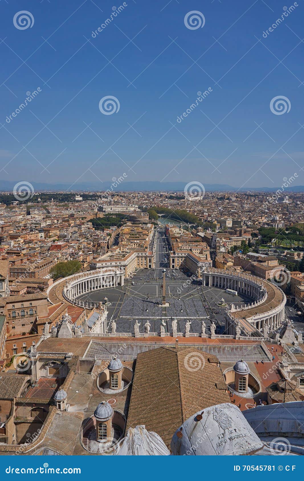 Aerial view of vatican stock image. Image of saint, panorama - 70545781