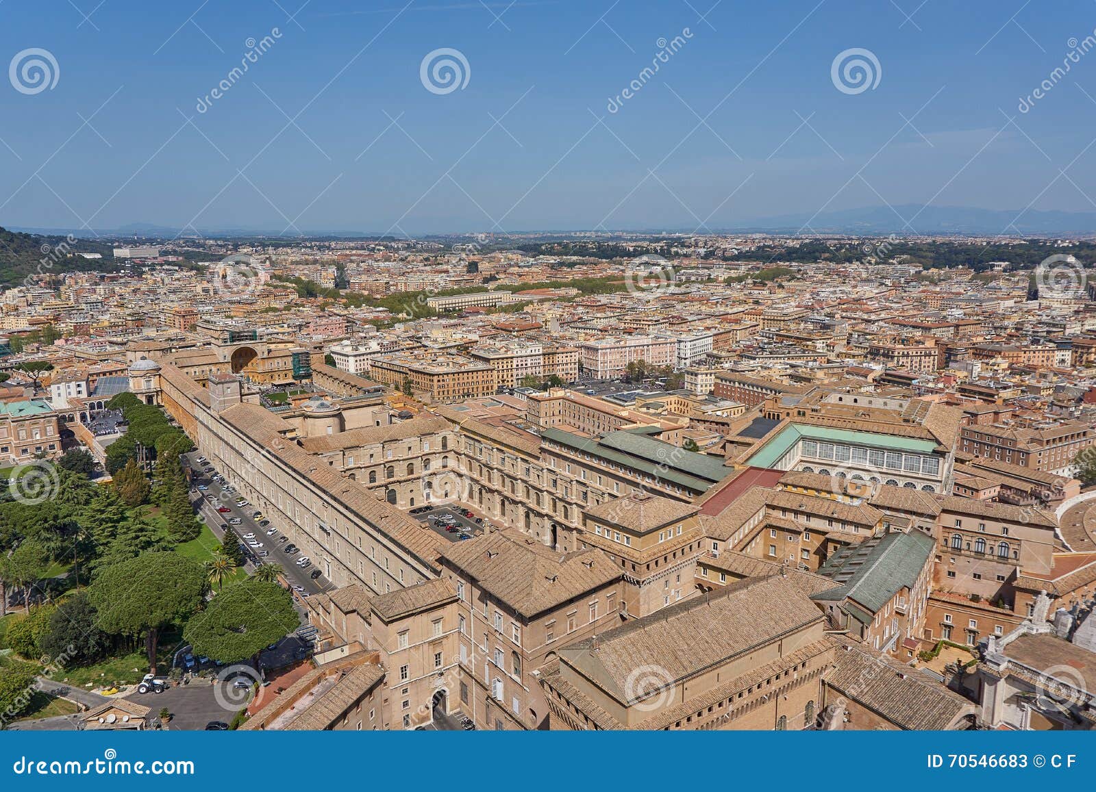 Aerial view of vatican editorial stock photo. Image of religious - 70546683