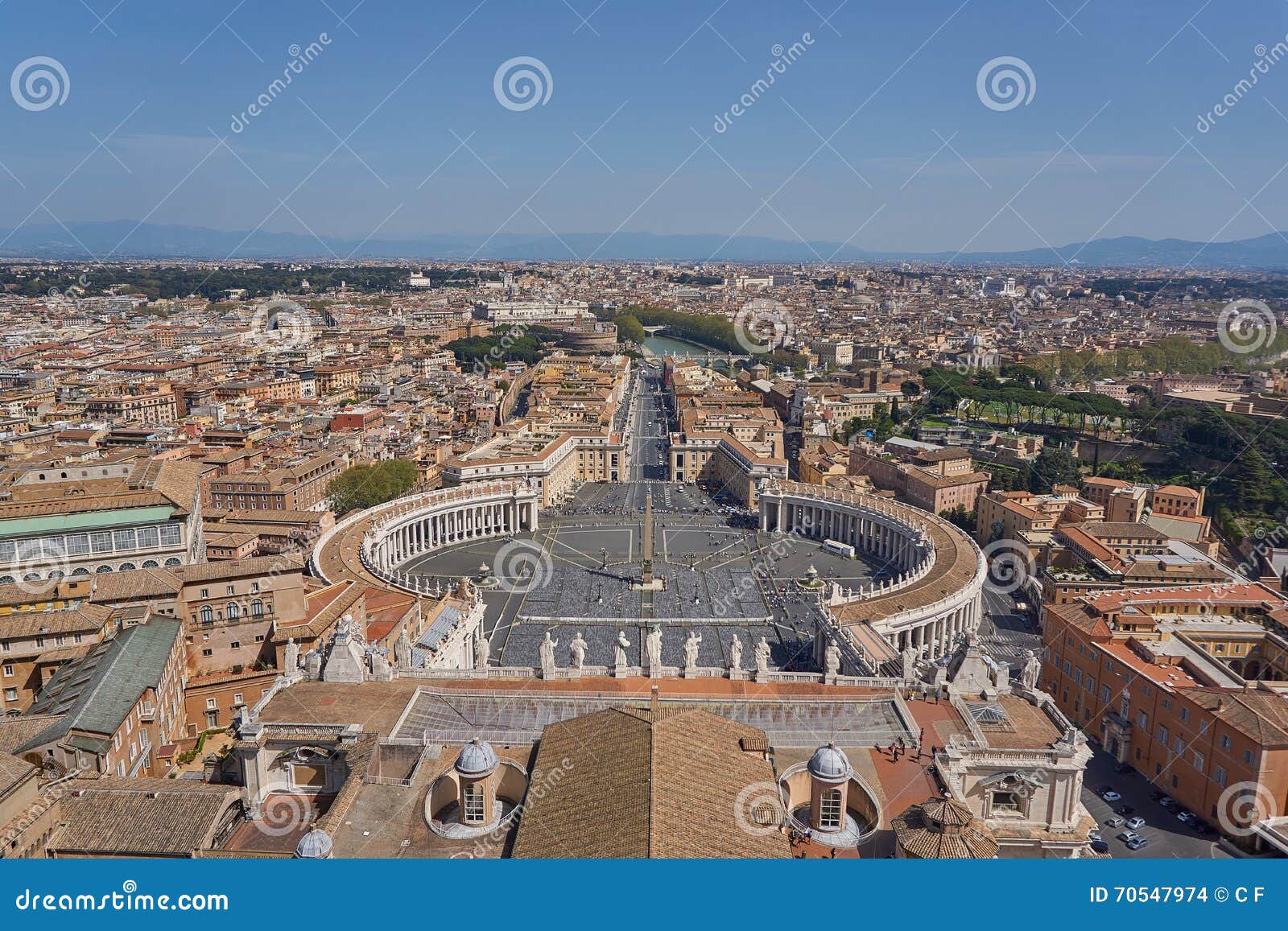 Aerial view of vatican stock photo. Image of cityscape - 70547974