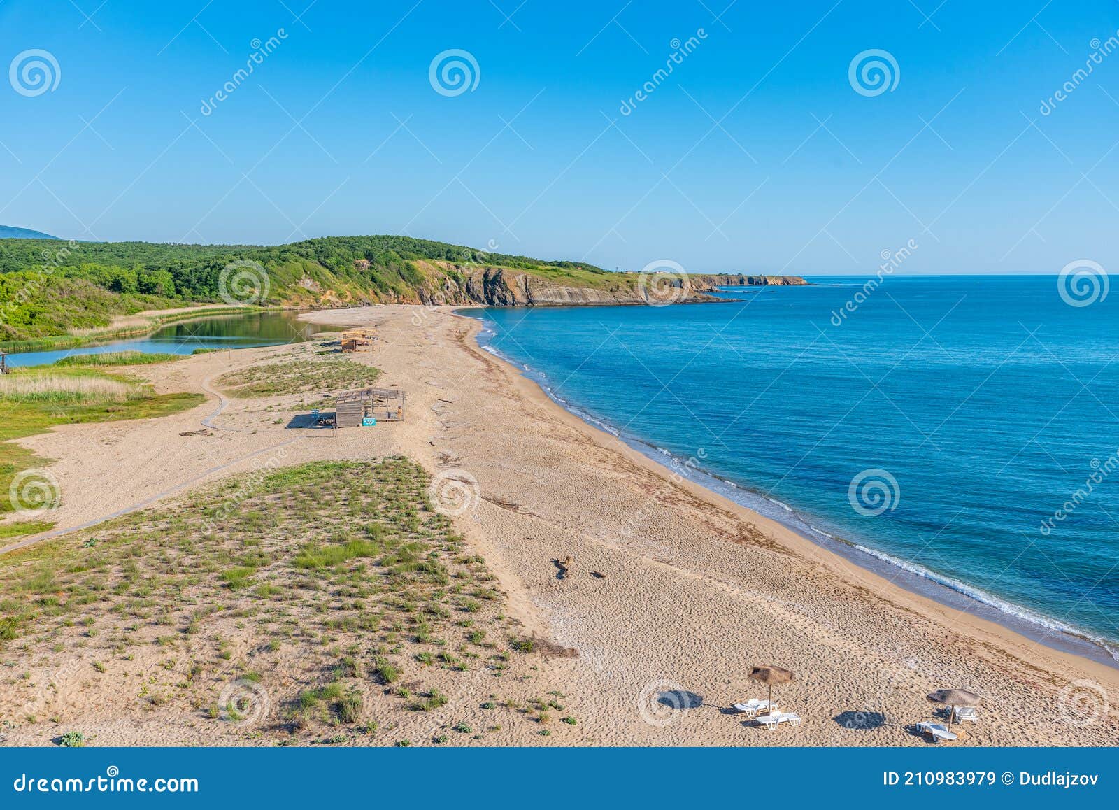 Aerial View of Veleka Beach in Bulgaria Stock Image - Image of aerial ...