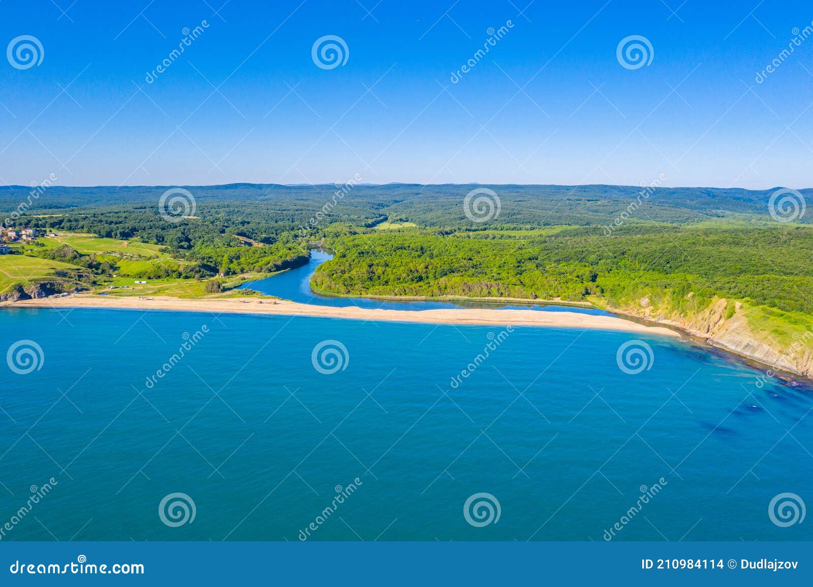 Aerial View of Veleka Beach in Bulgaria Stock Photo - Image of travel ...
