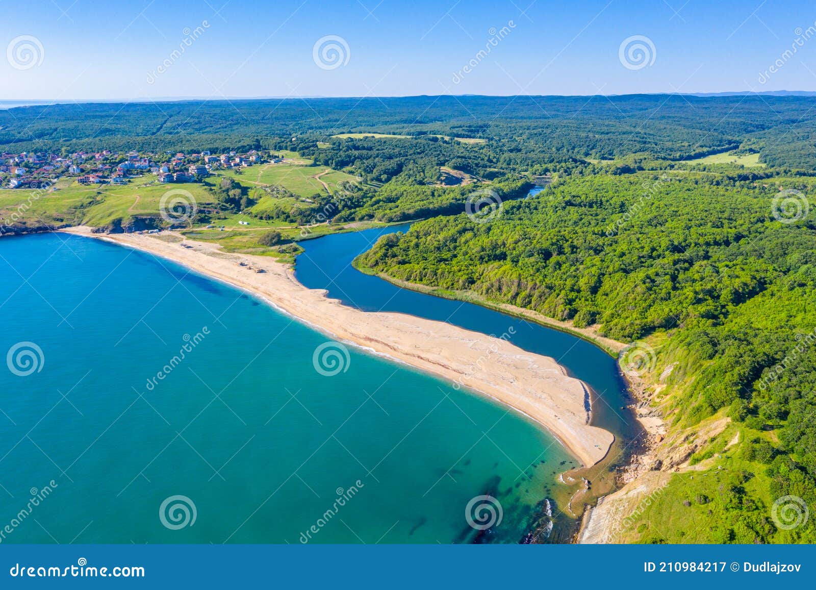 Aerial View of Veleka Beach in Bulgaria Stock Image - Image of beach ...