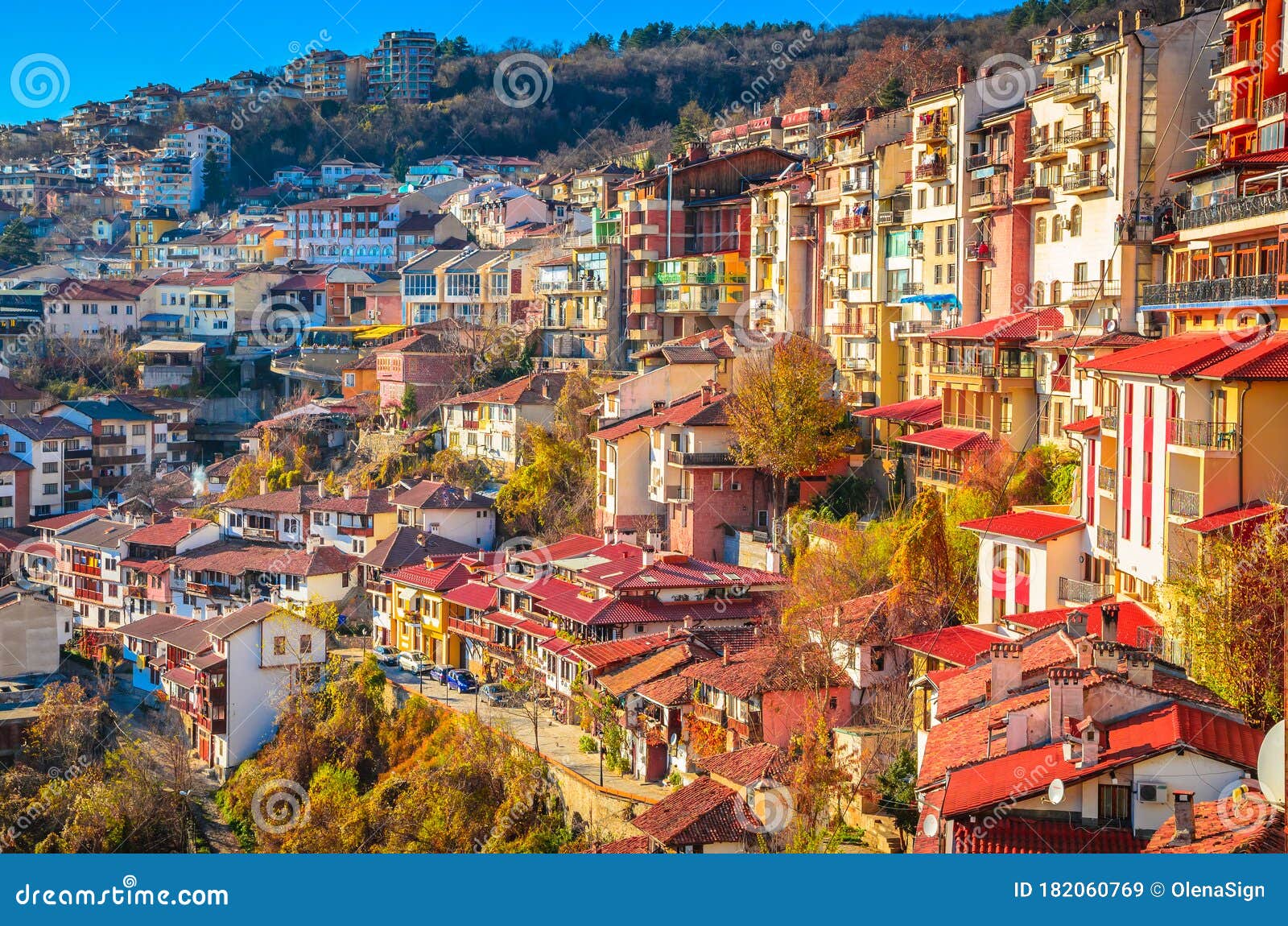 Aerial View of Veliko Tarnovo in a Beautiful Autumn Day, Bulgaria ... Aerial View of Veliko Tarnovo in a Beautiful Autumn Day, Bulgaria ...