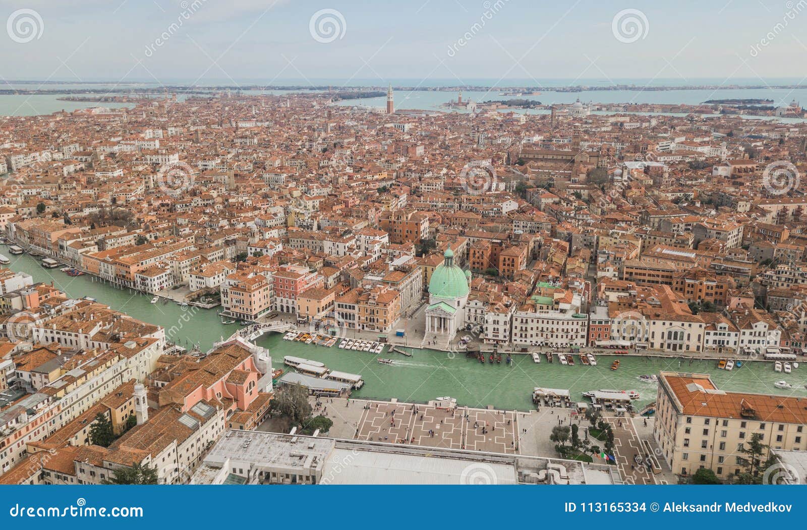 Aerial view of Venice stock photo. Image of urban, boat - 113165334