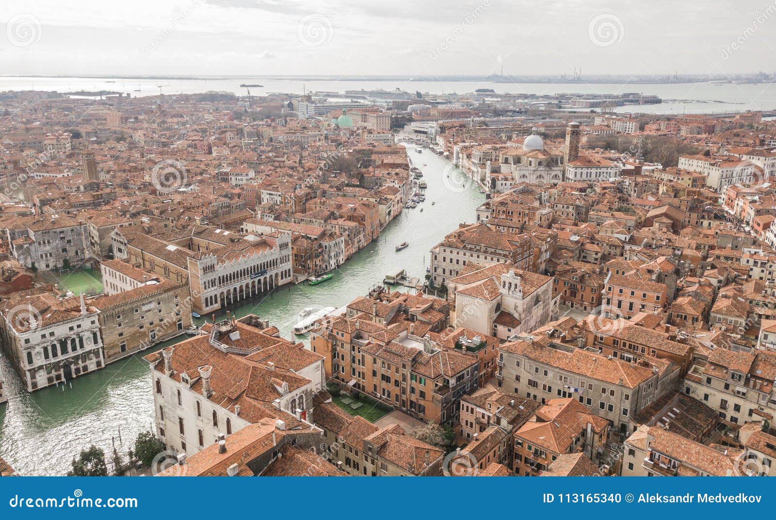 Aerial view of Venice stock photo. Image of channel - 113165340