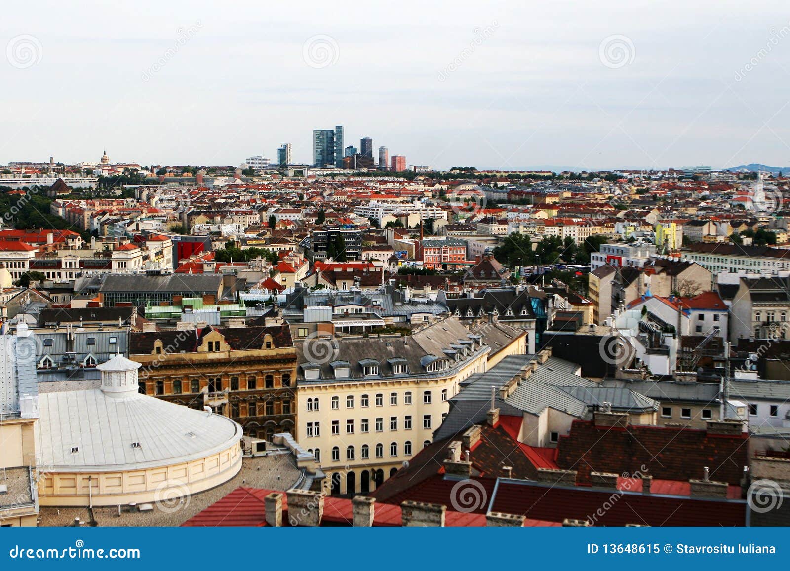 Aerial view of Vienna stock image. Image of vienna, austria - 13648615