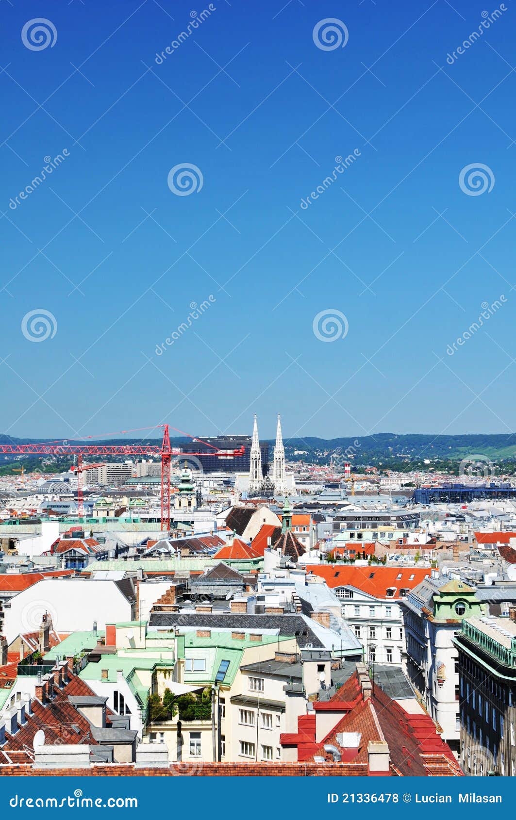 Aerial view of Vienna stock photo. Image of architecture - 21336478