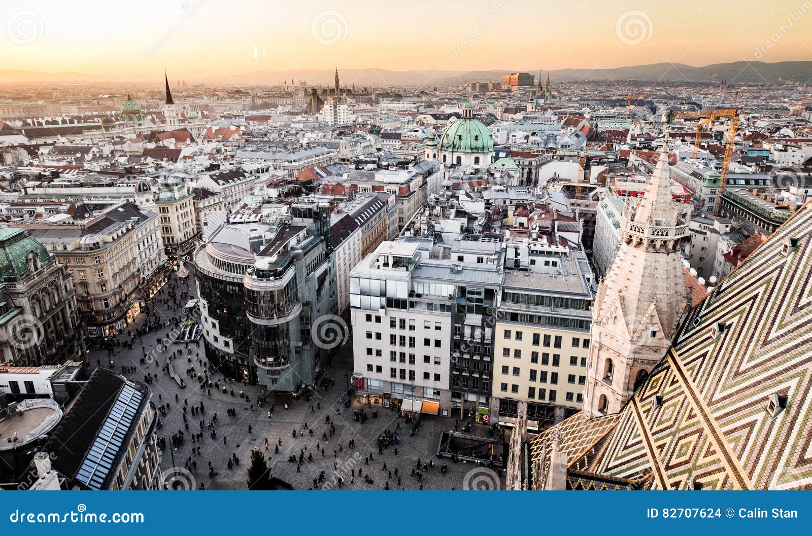 Aerial View of Vienna Austria, Europe Editorial Stock Image - Image of ...