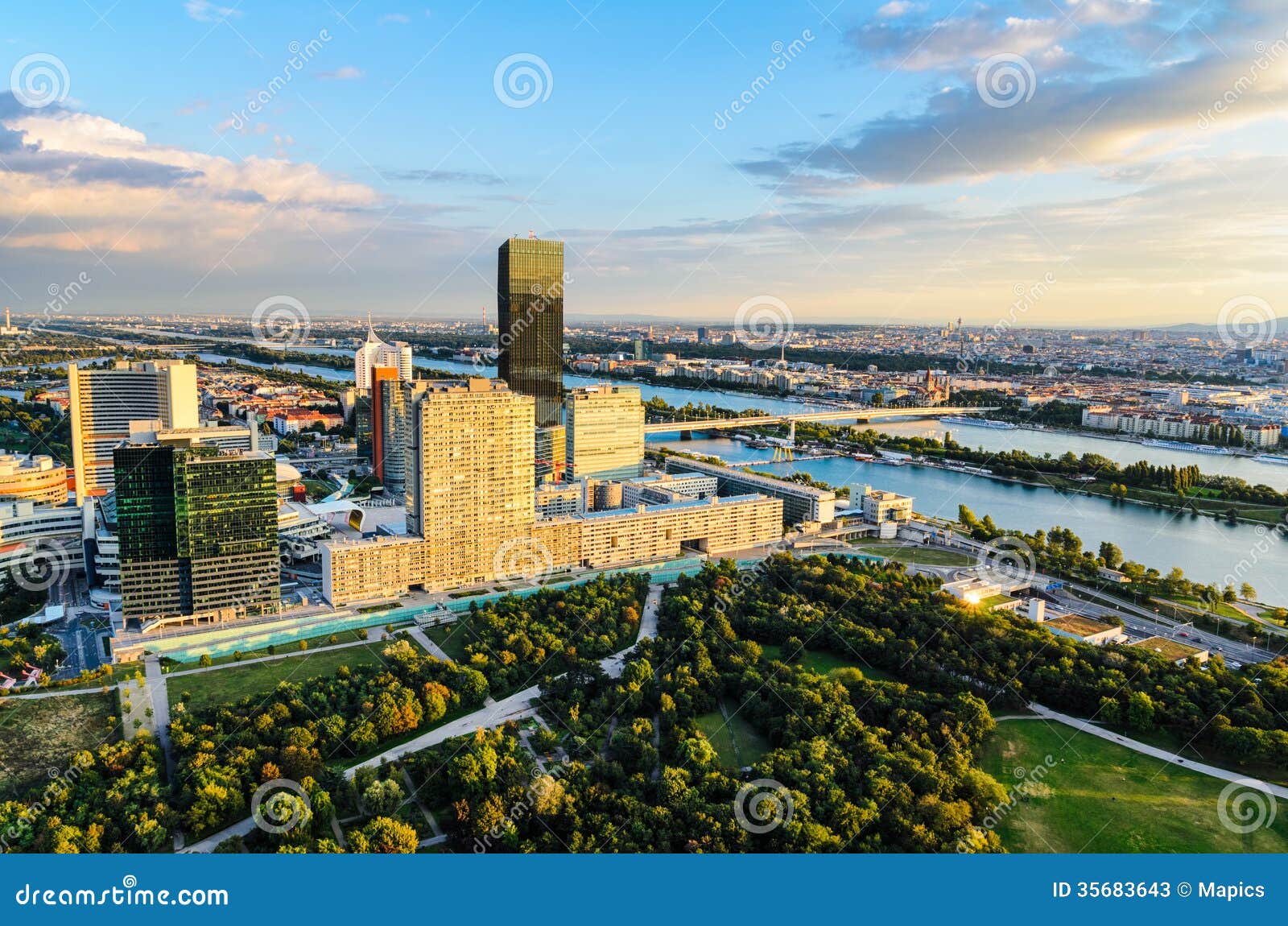 Aerial View of Vienna, Austria Stock Image - Image of austria ...