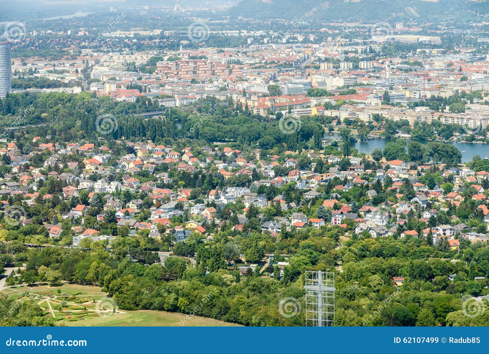 Aerial View of Vienna City stock image. Image of line - 62107499