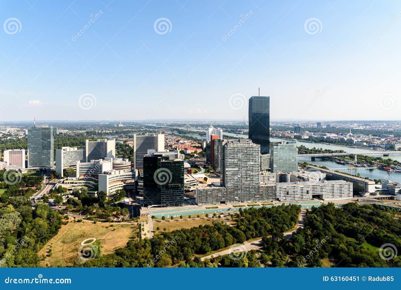 Aerial View of Vienna City stock image. Image of city - 63160451
