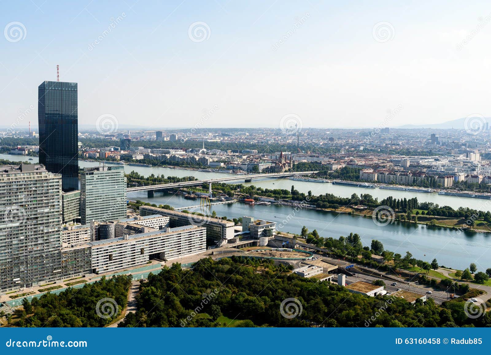 Aerial View of Vienna City stock photo. Image of line - 63160458