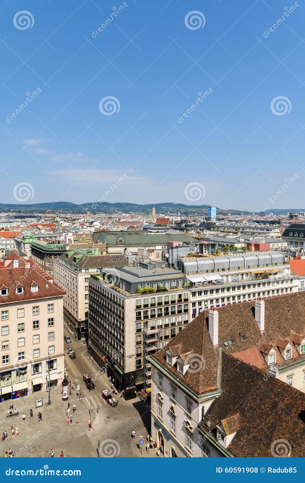 Aerial View of Vienna from Stephansplatz Square Editorial Stock Photo ...