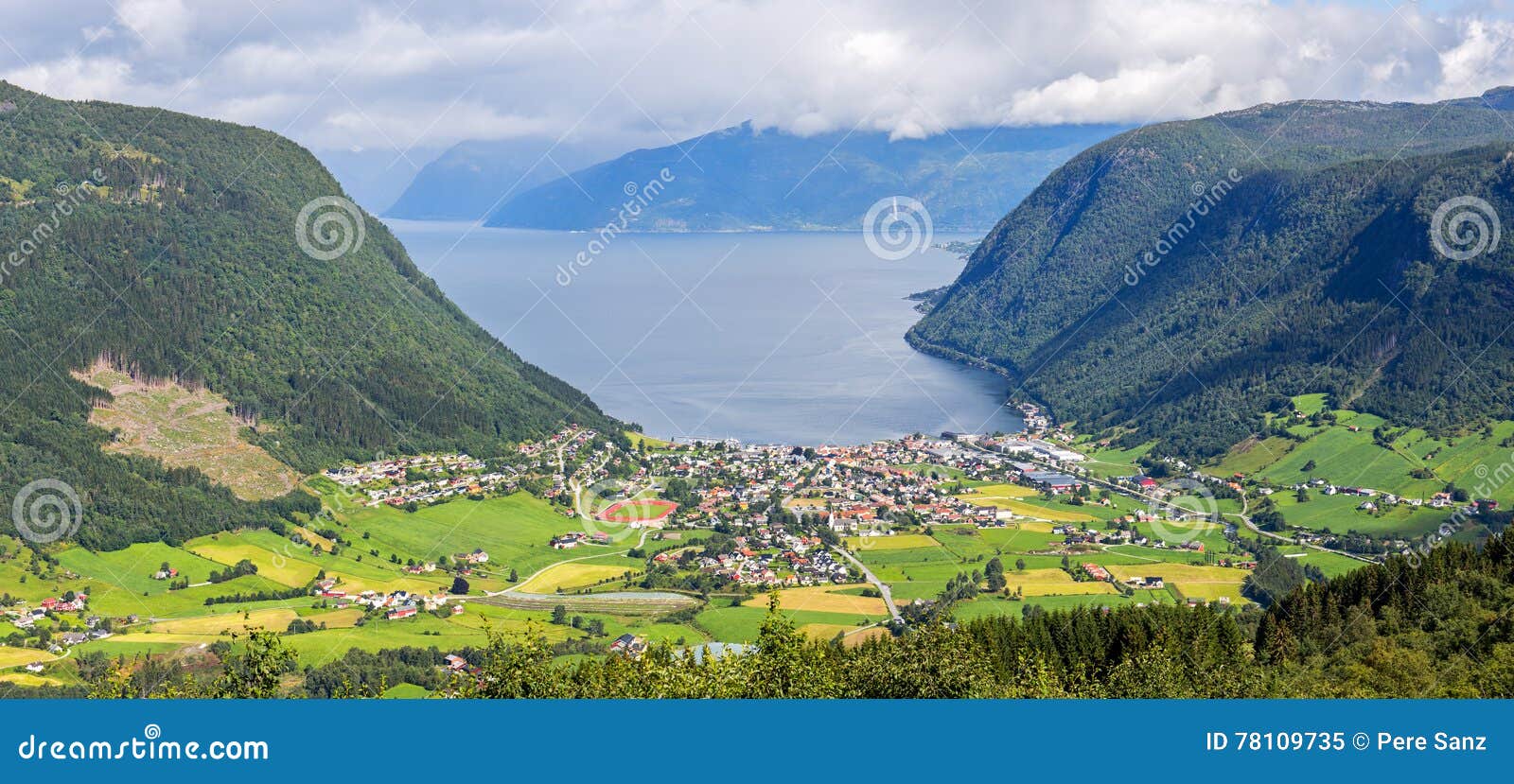 Aerial view of Vik, Norway stock image. Image of environment - 78109735