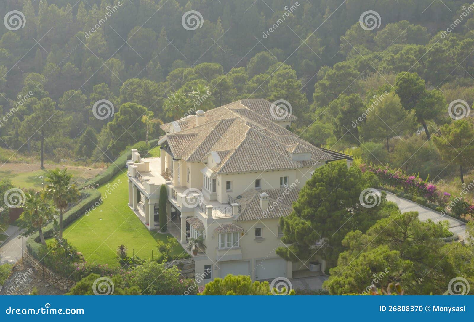 Aerial view of villa stock photo. Image of home, europe - 26808370