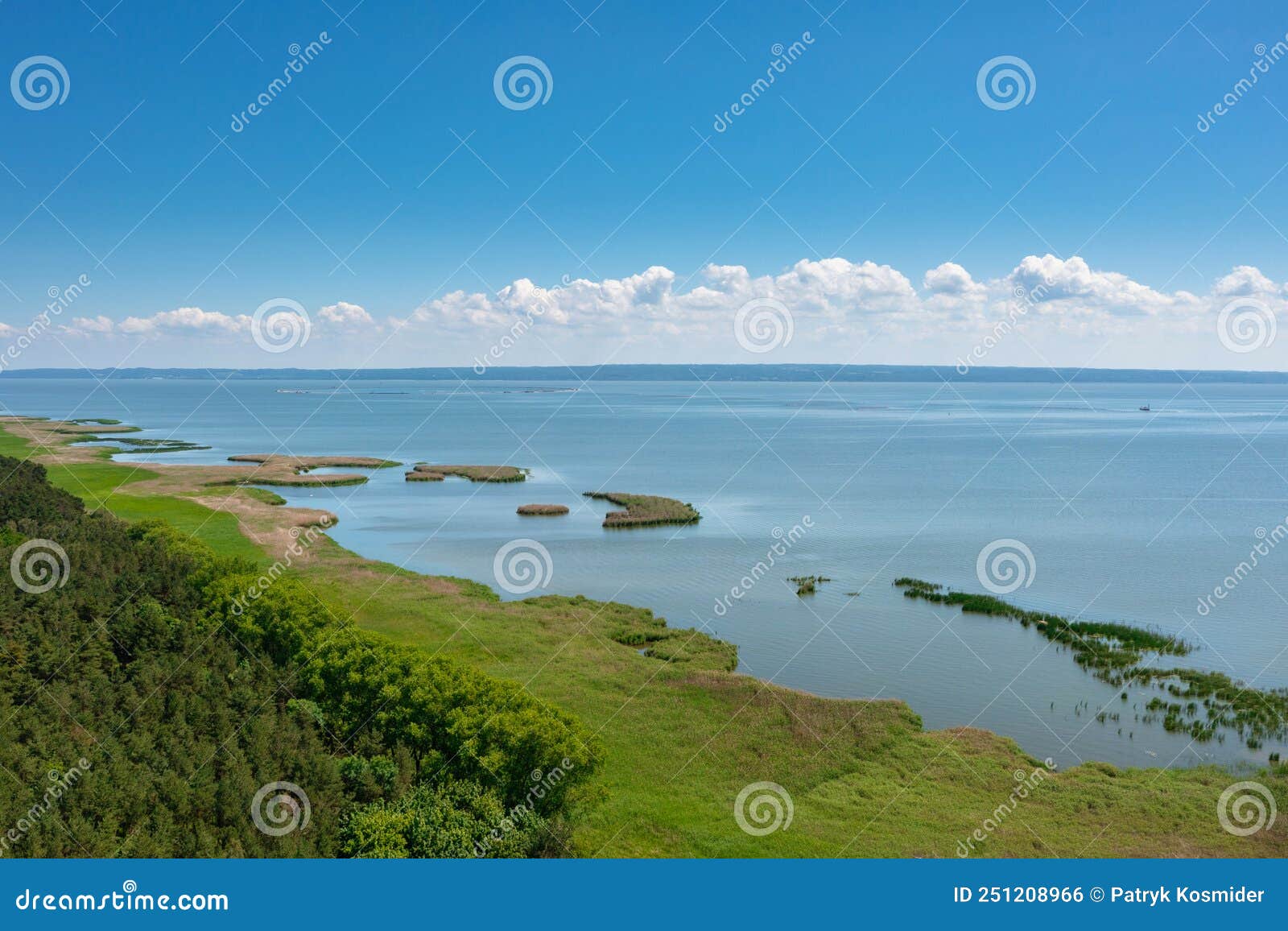 Aerial View of the Vistula Lagoon and the Vistula Spit. Poland Stock ...