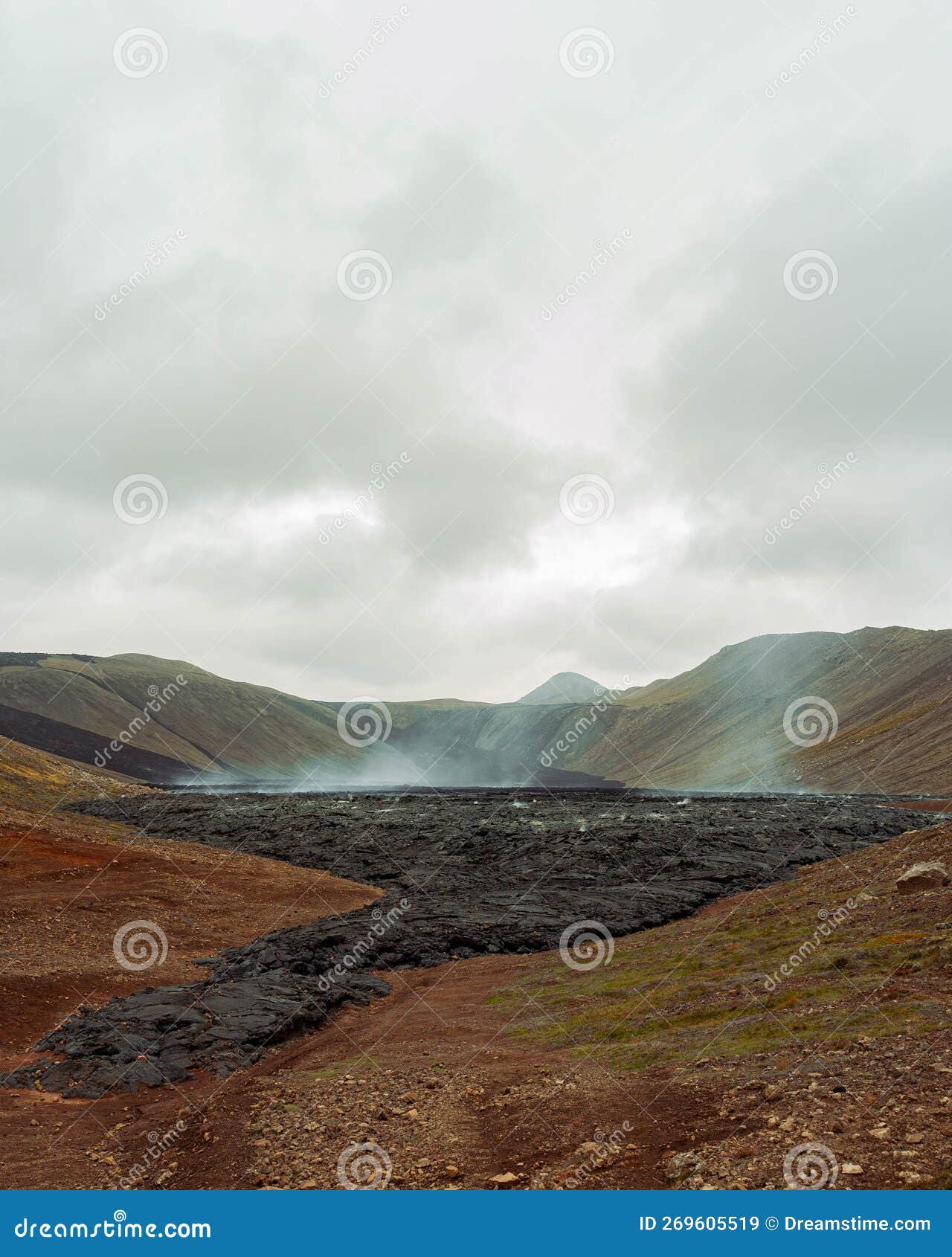Aerial View of Volcano Landscape Stock Image - Image of hiking, heaven ...