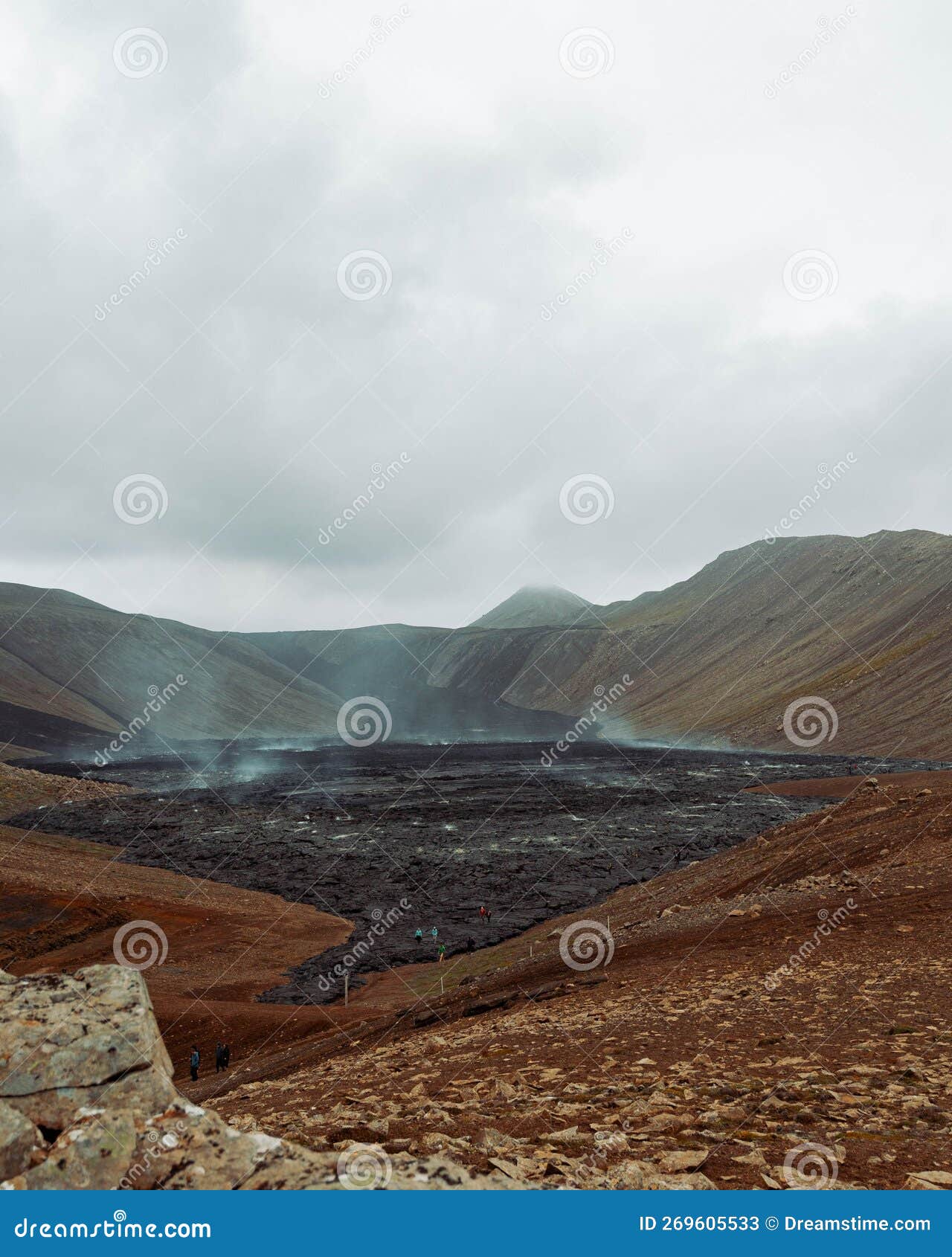 Aerial View of Volcano Landscape Stock Image - Image of tourism ...